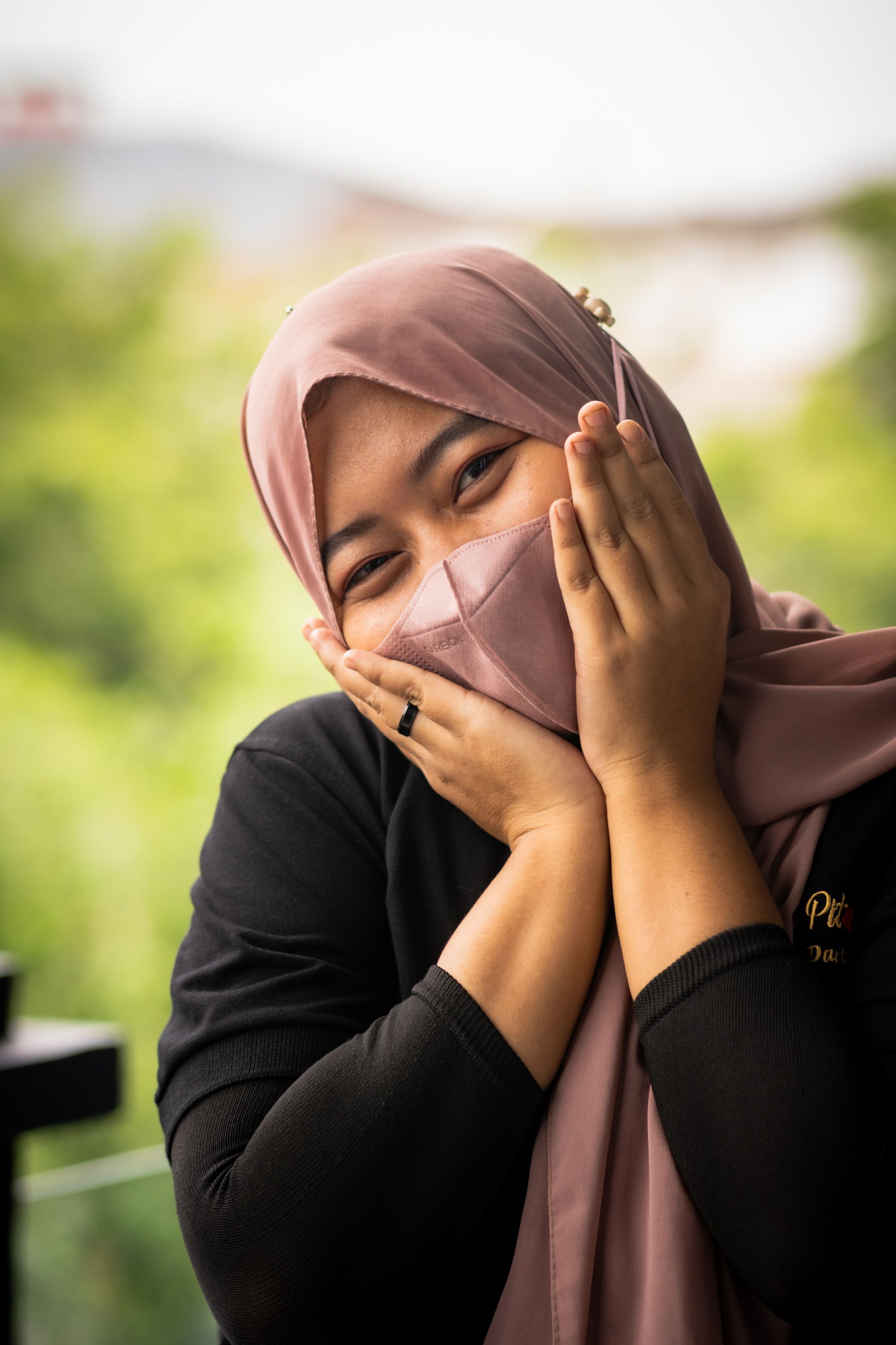 Woman in a Hijab and Face Mask · Free Stock Photo