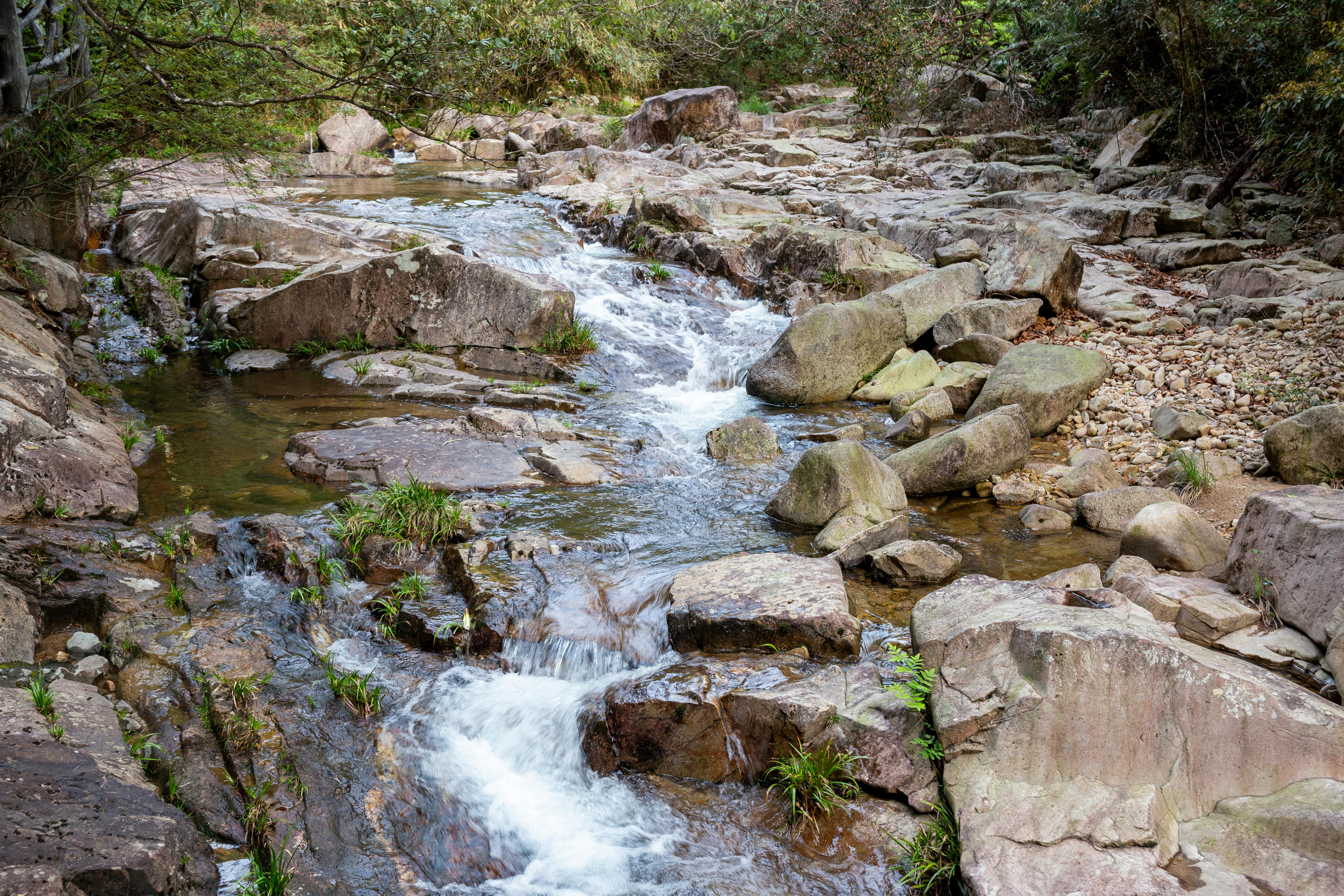 Rocks around Stream · Free Stock Photo