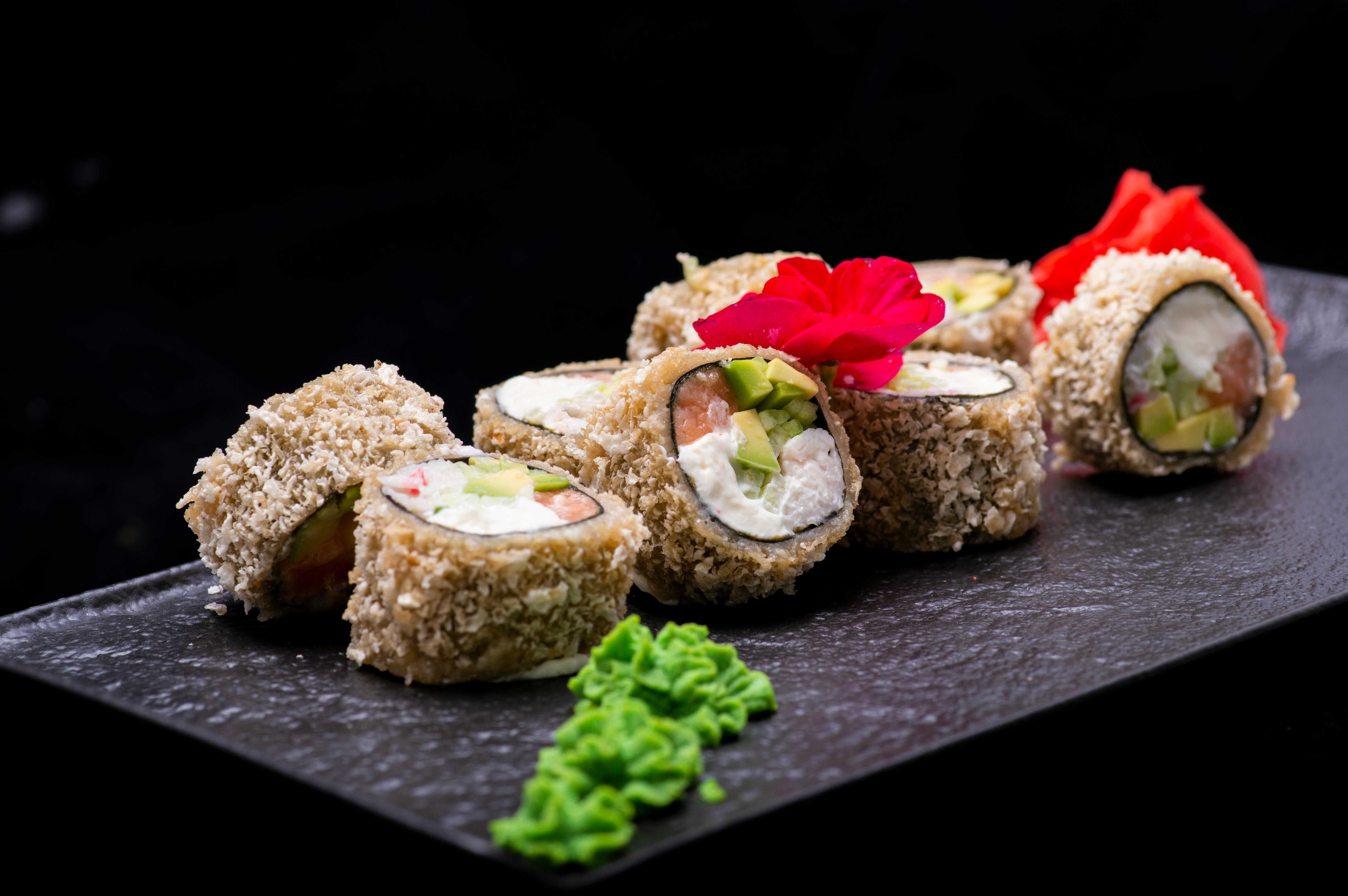 Close-Up Photo of Three Sushi · Free Stock Photo