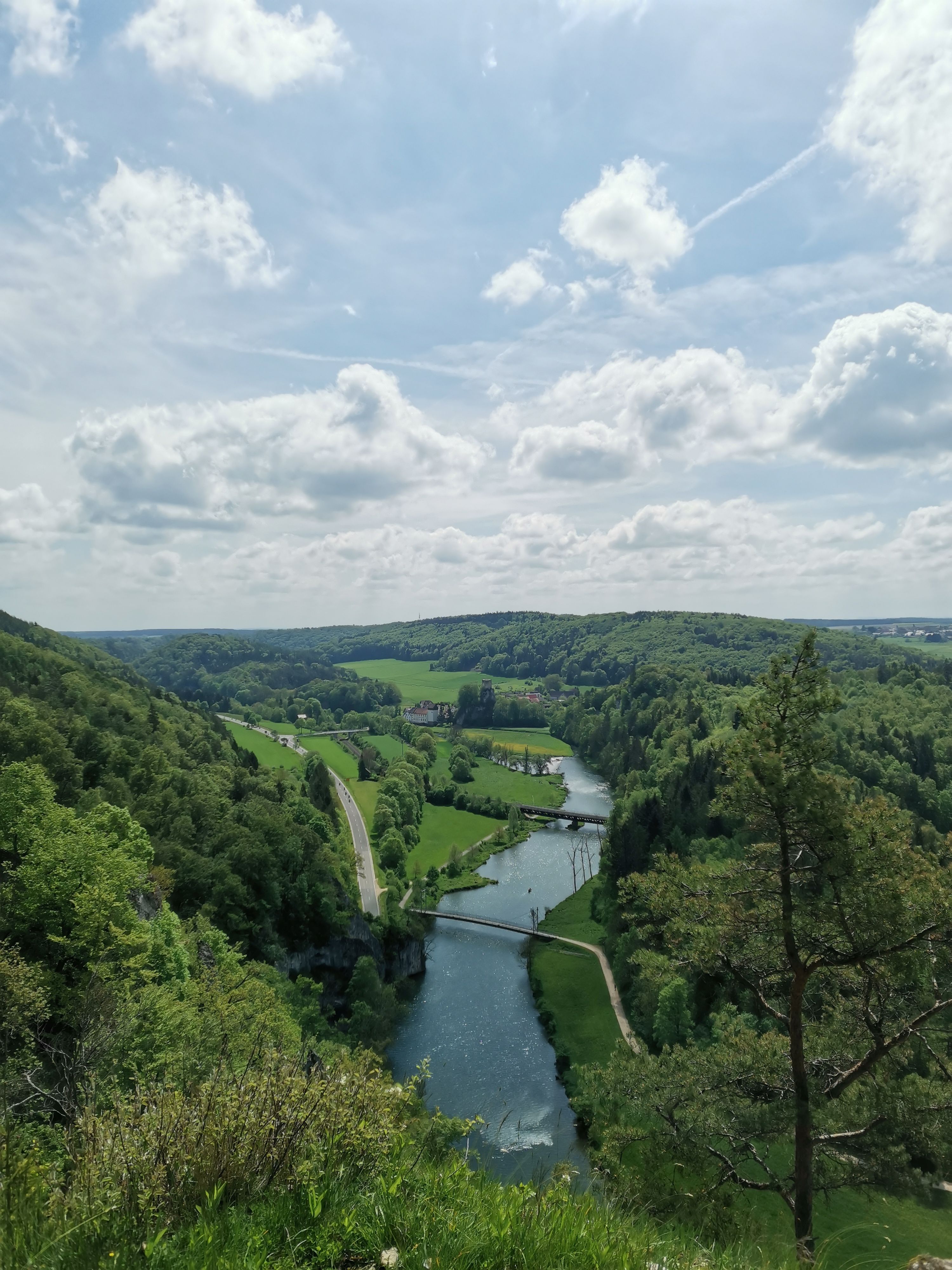 River and Fields in Valley in Birds Eye View · Free Stock Photo