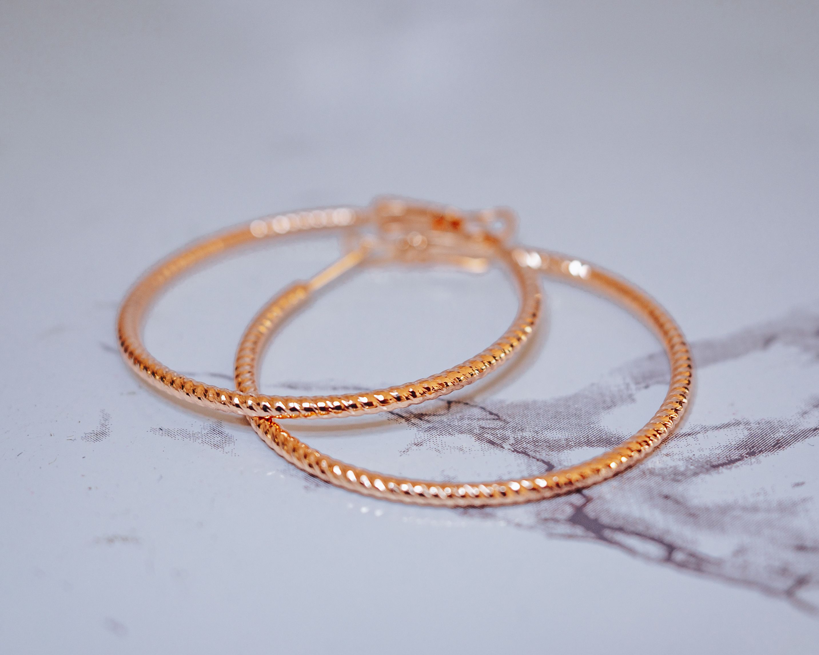 Golden Hoop Earrings · Free Stock Photo