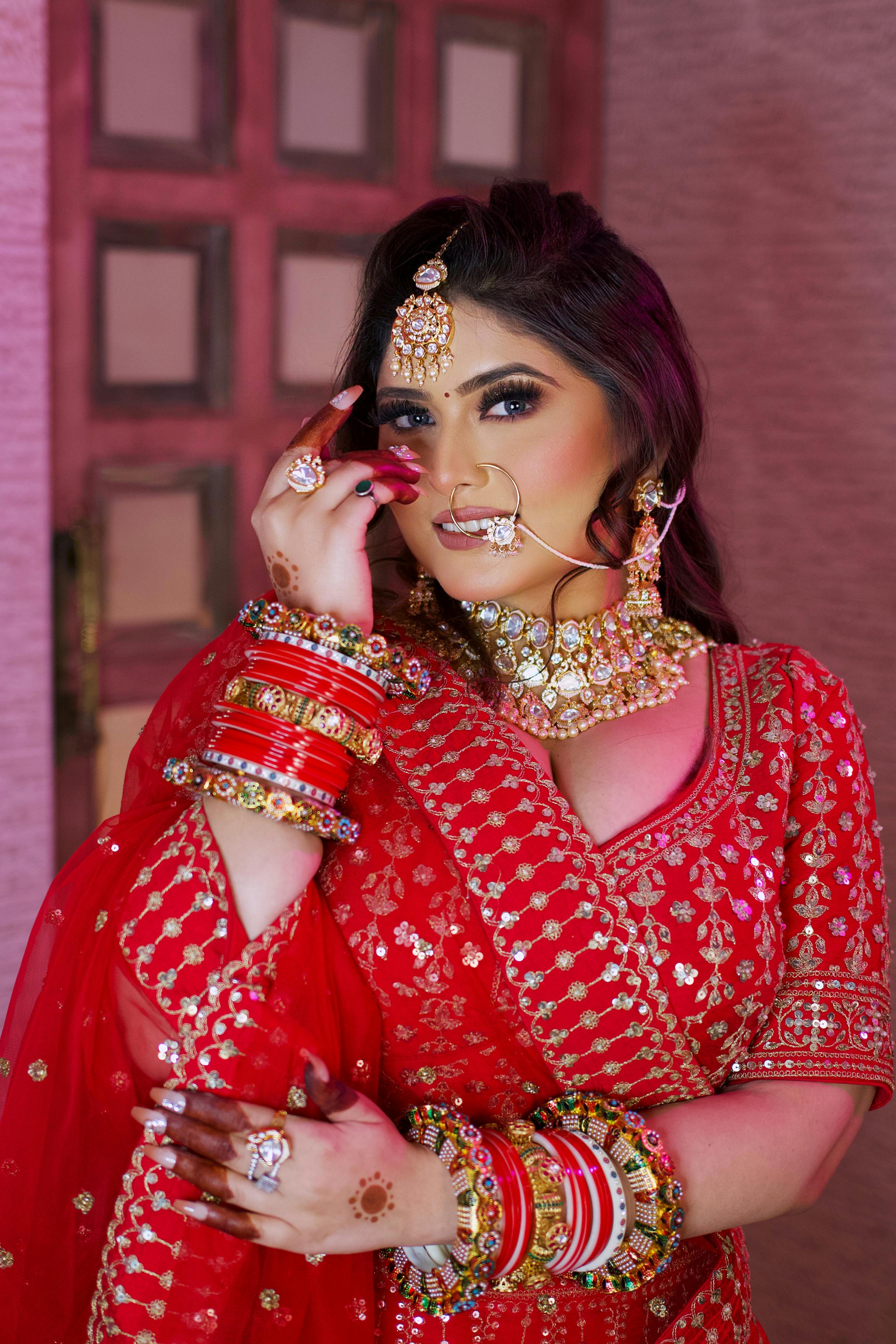 Portrait of Woman in Red, Traditional Clothing · Free Stock Photo