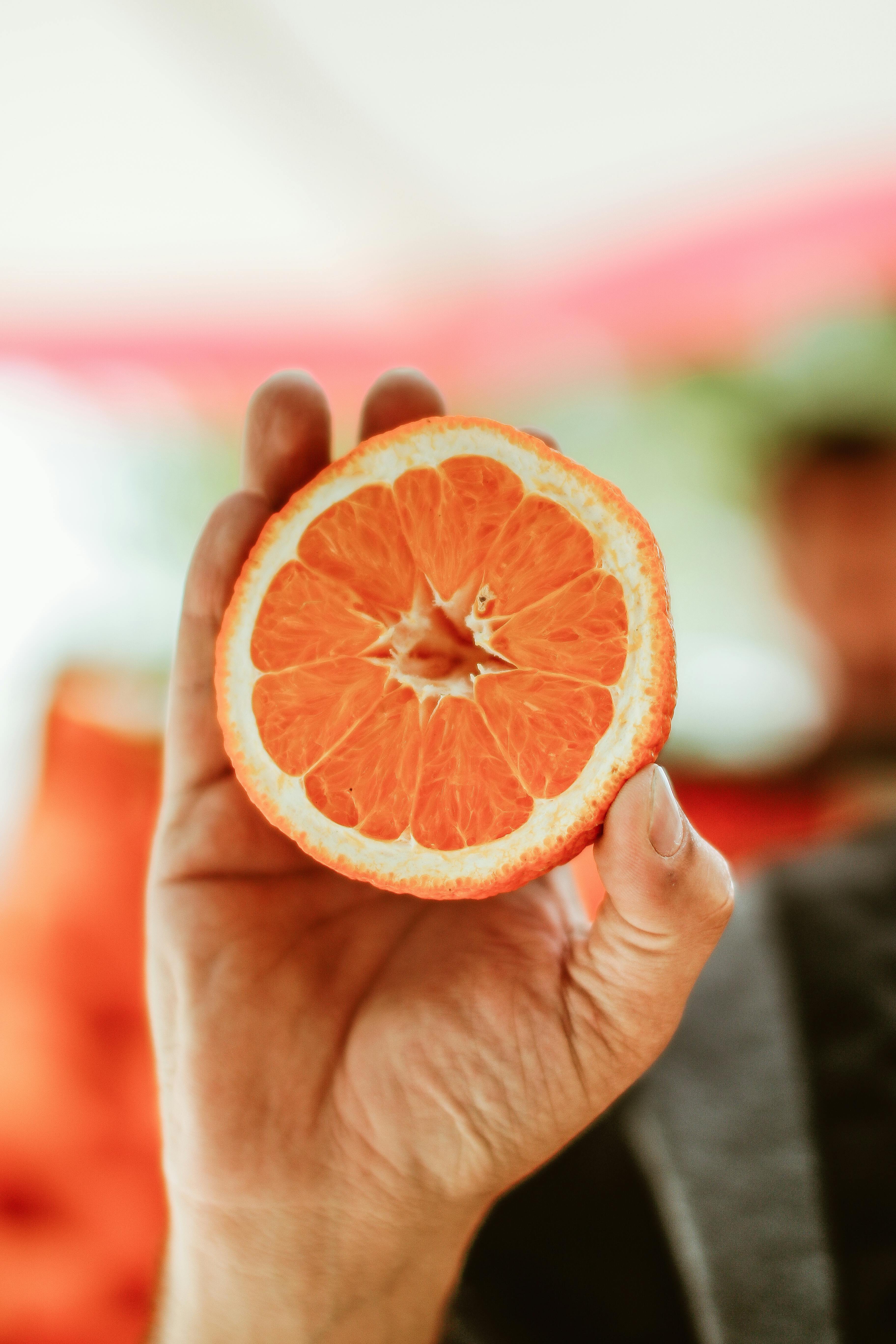Hand Holding a Juicy Grapefruit · Free Stock Photo