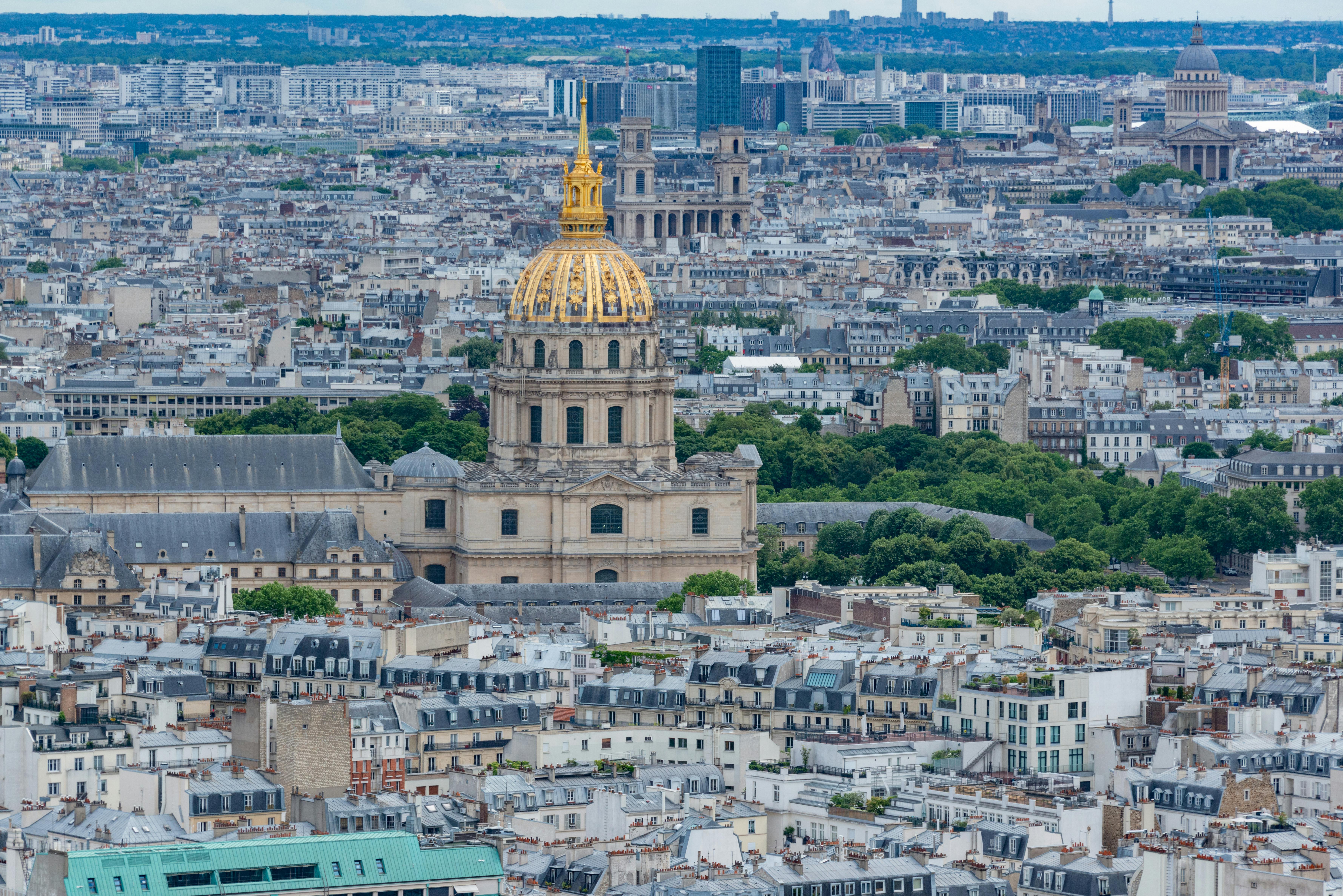 Panorama of Paris with the View of Les Invalides · Free Stock Photo