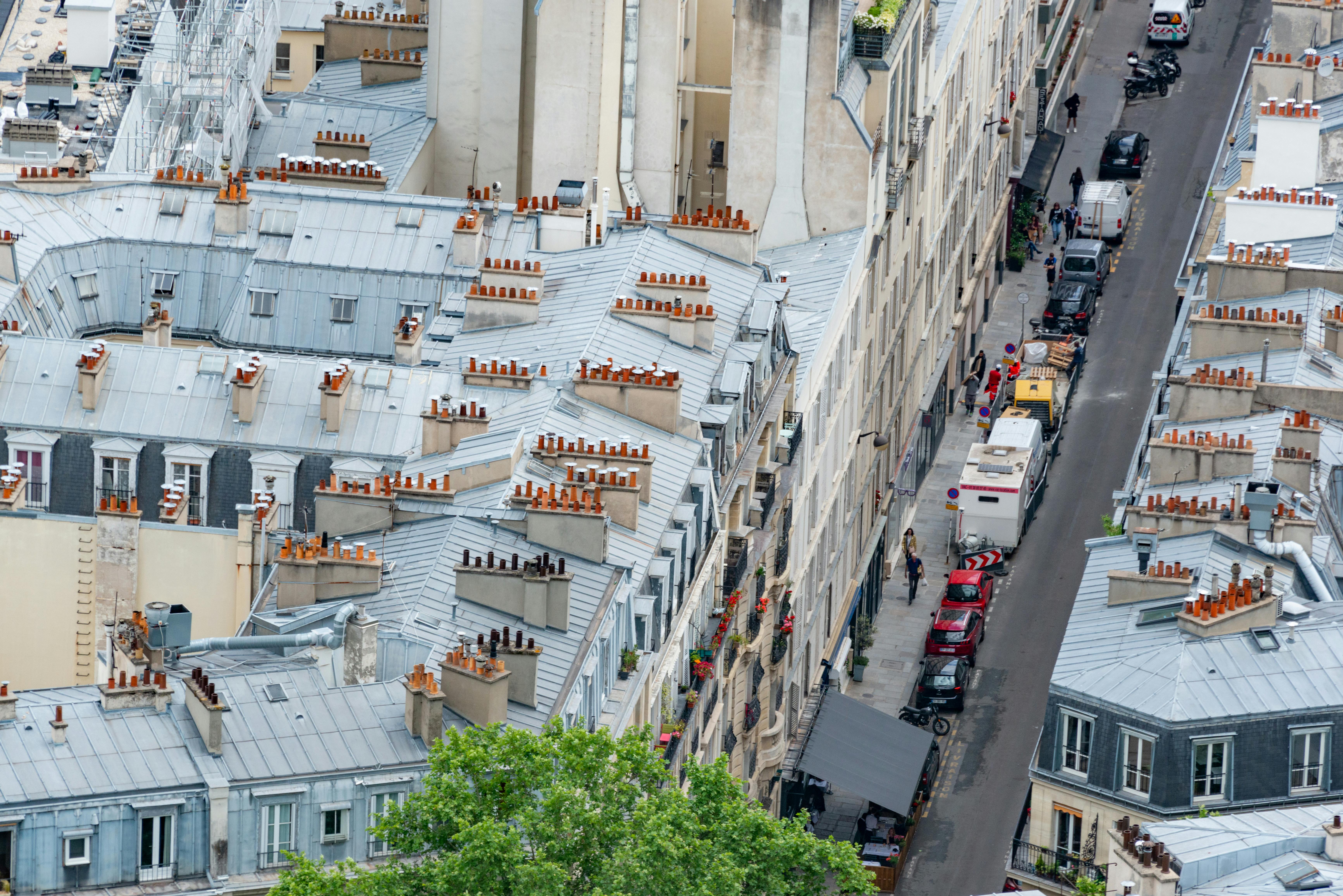 Roofs of Buildings near Street in Paris · Free Stock Photo