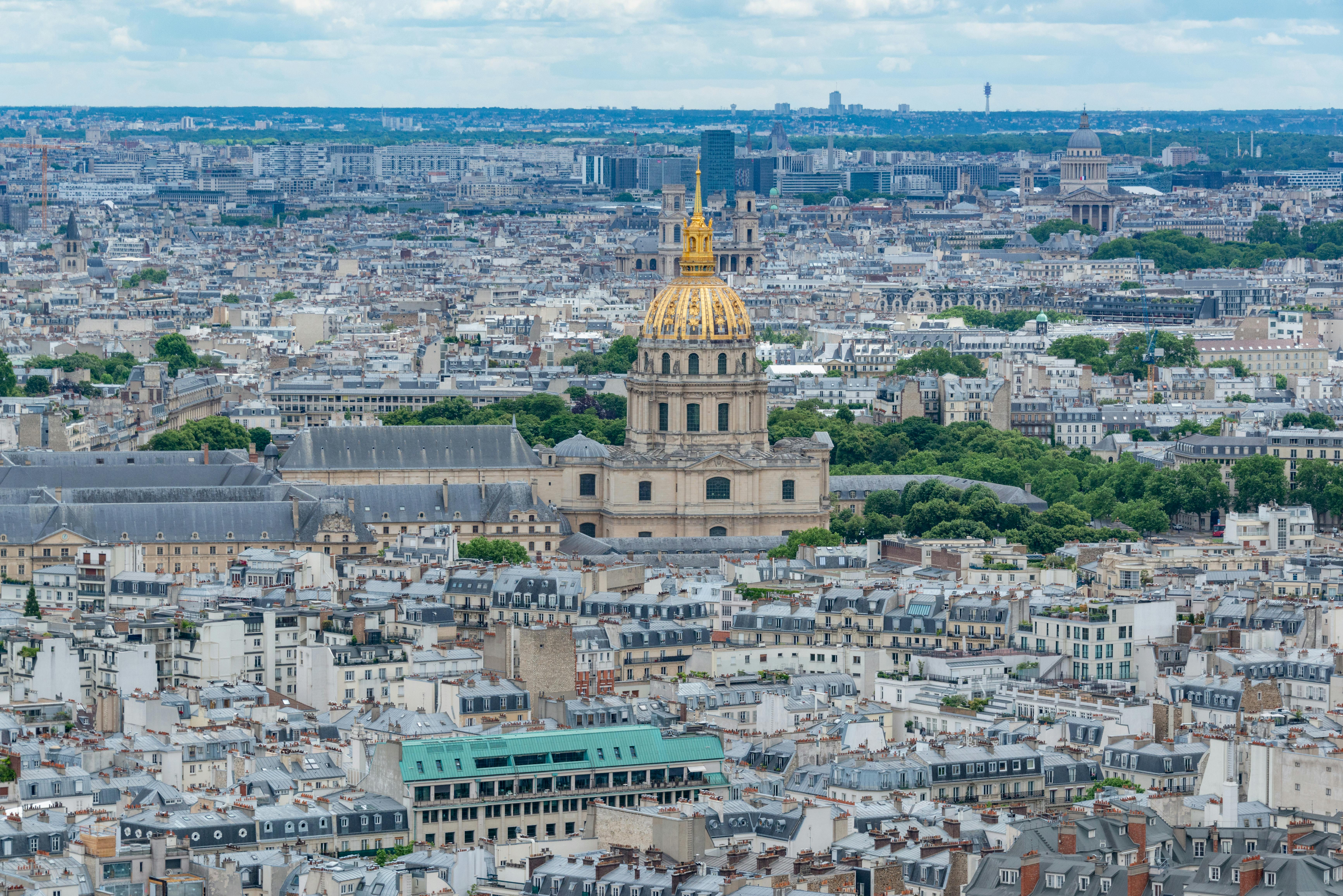 Panorama of Paris with the View of Les Invalides · Free Stock Photo