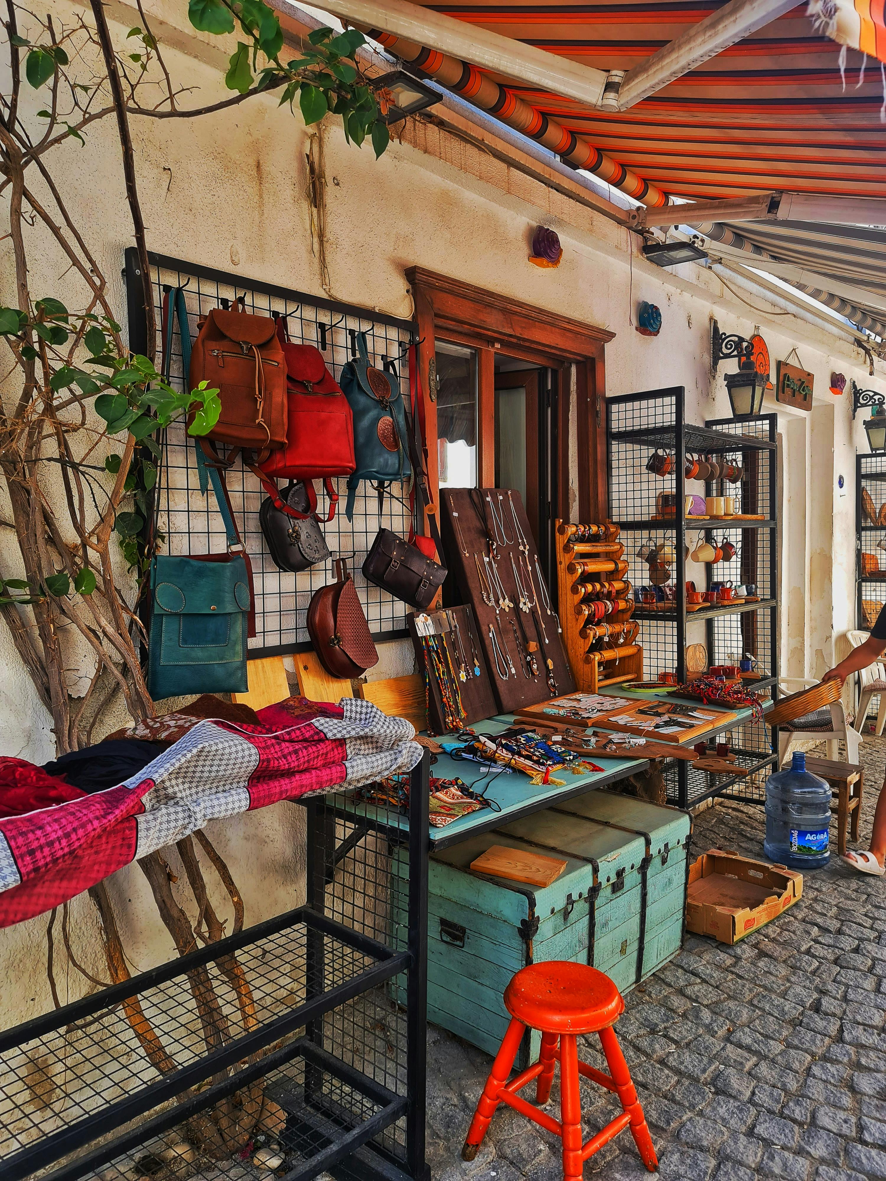 Market Stall with Handmade Souvenirs · Free Stock Photo
