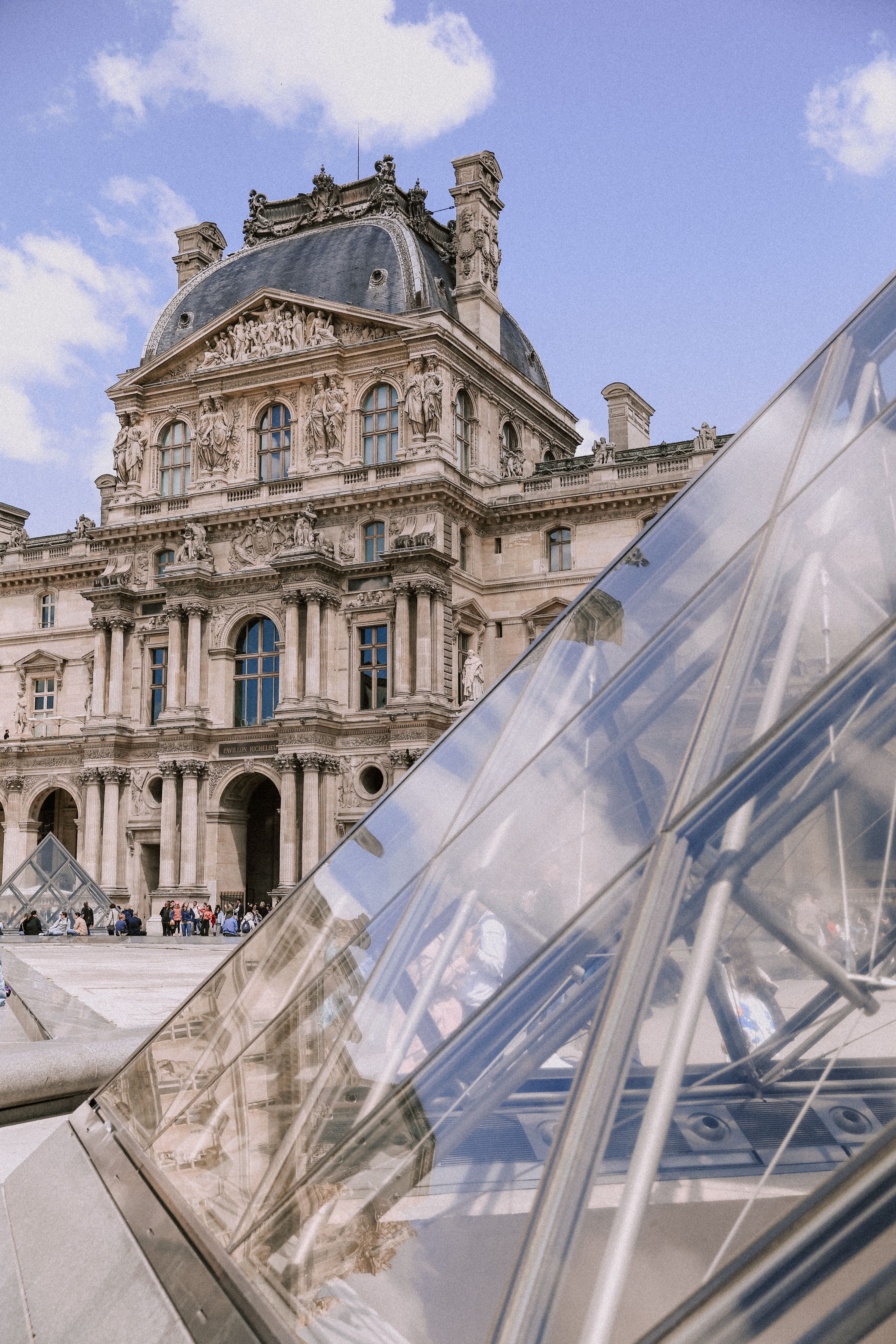 Louvre Pyramid and Palace · Free Stock Photo