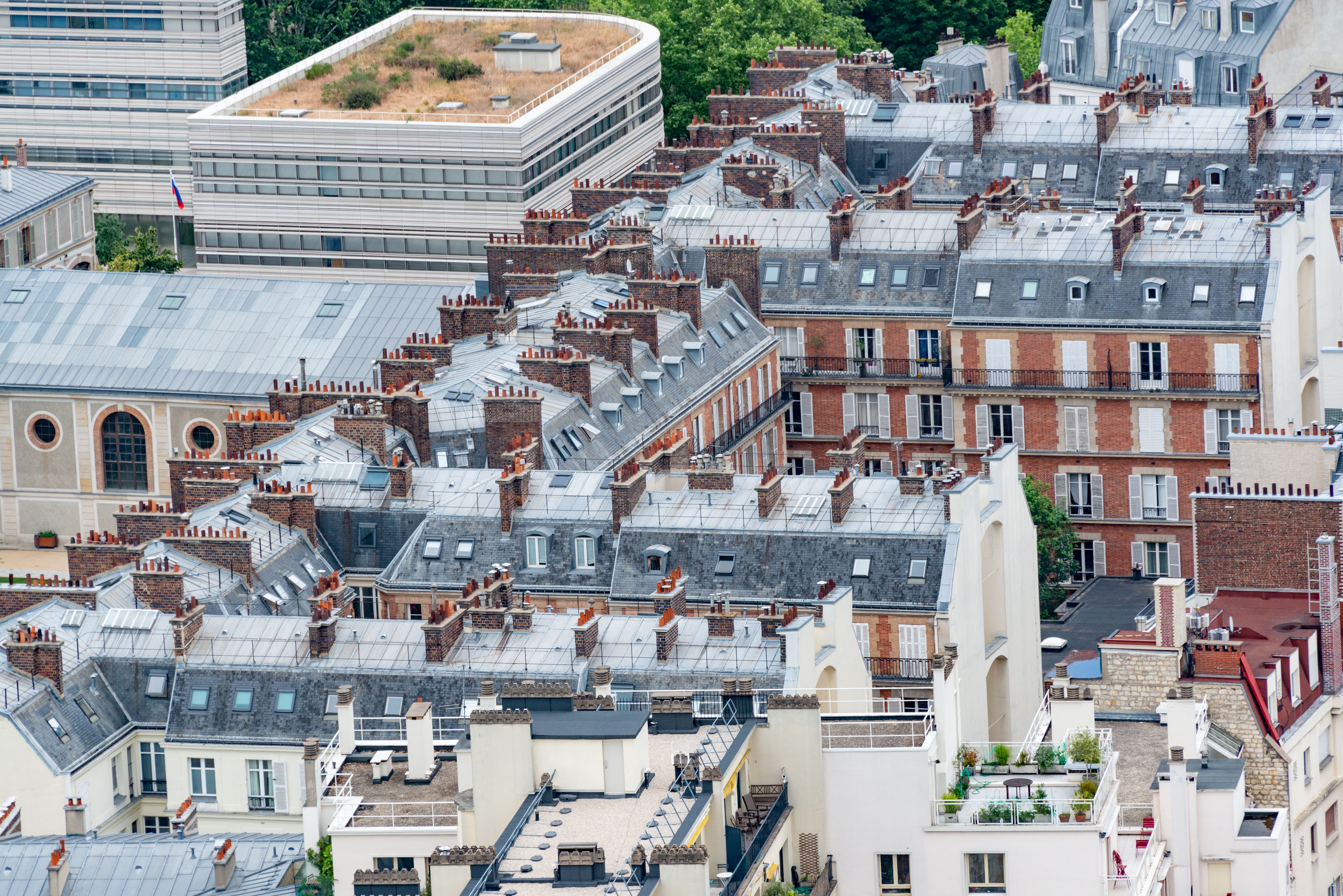 Aerial View of Parisian Houses, Paris, France · Free Stock Photo