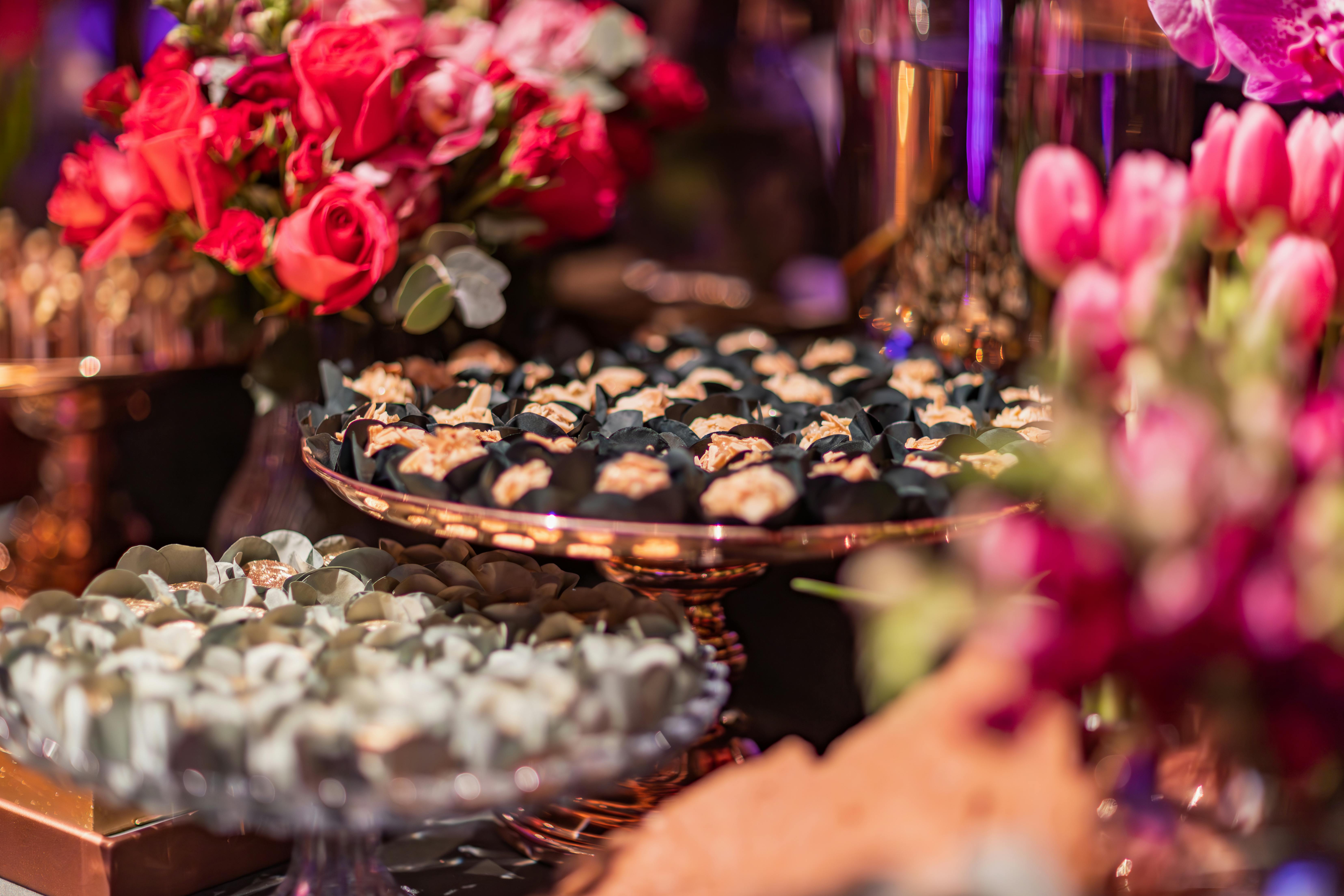 Chocolate and Candy on the Table in an Elegant Setting at a Celebration ...