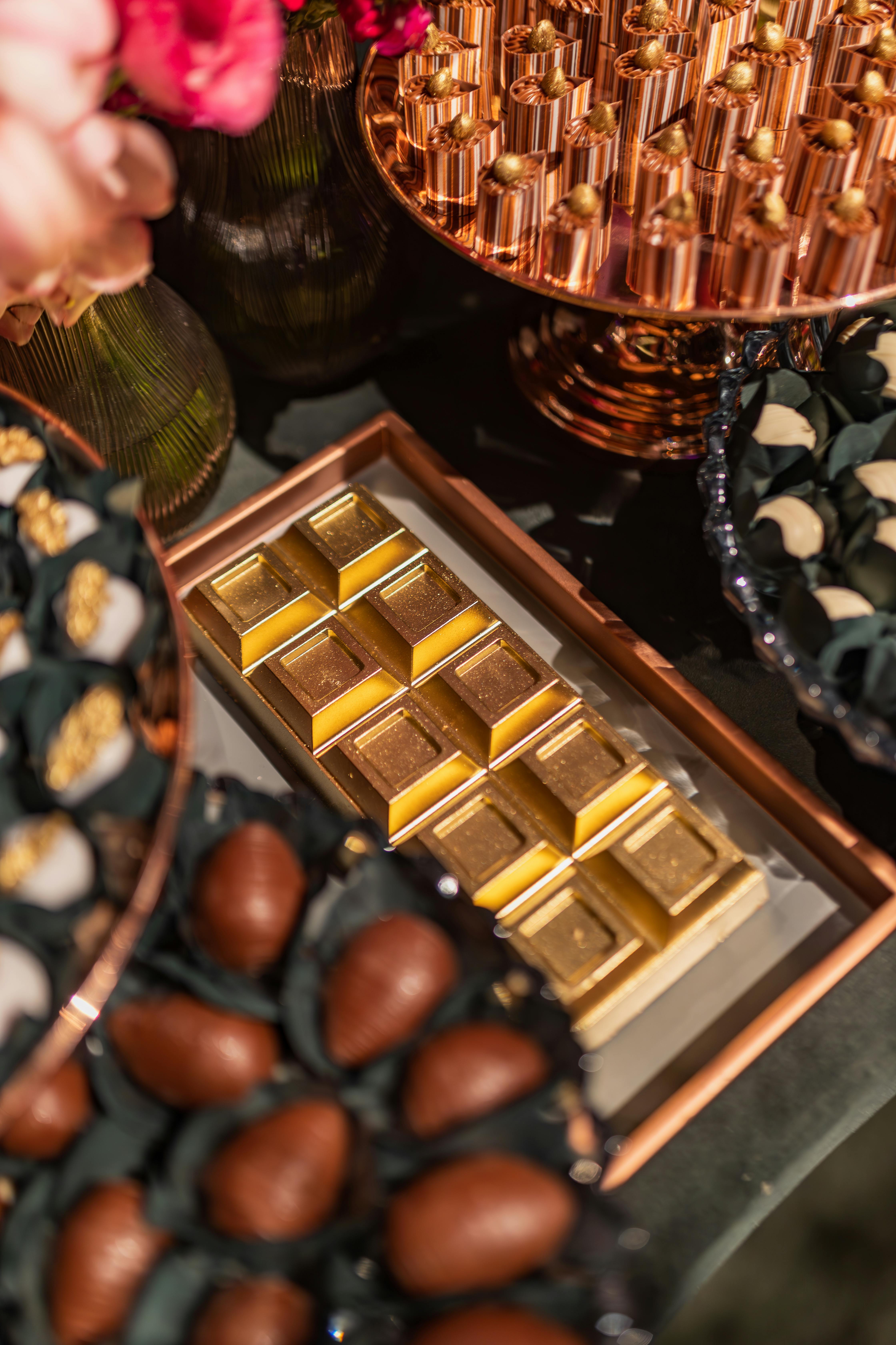 Chocolate and Candy on the Table in an Elegant Setting at a Celebration ...