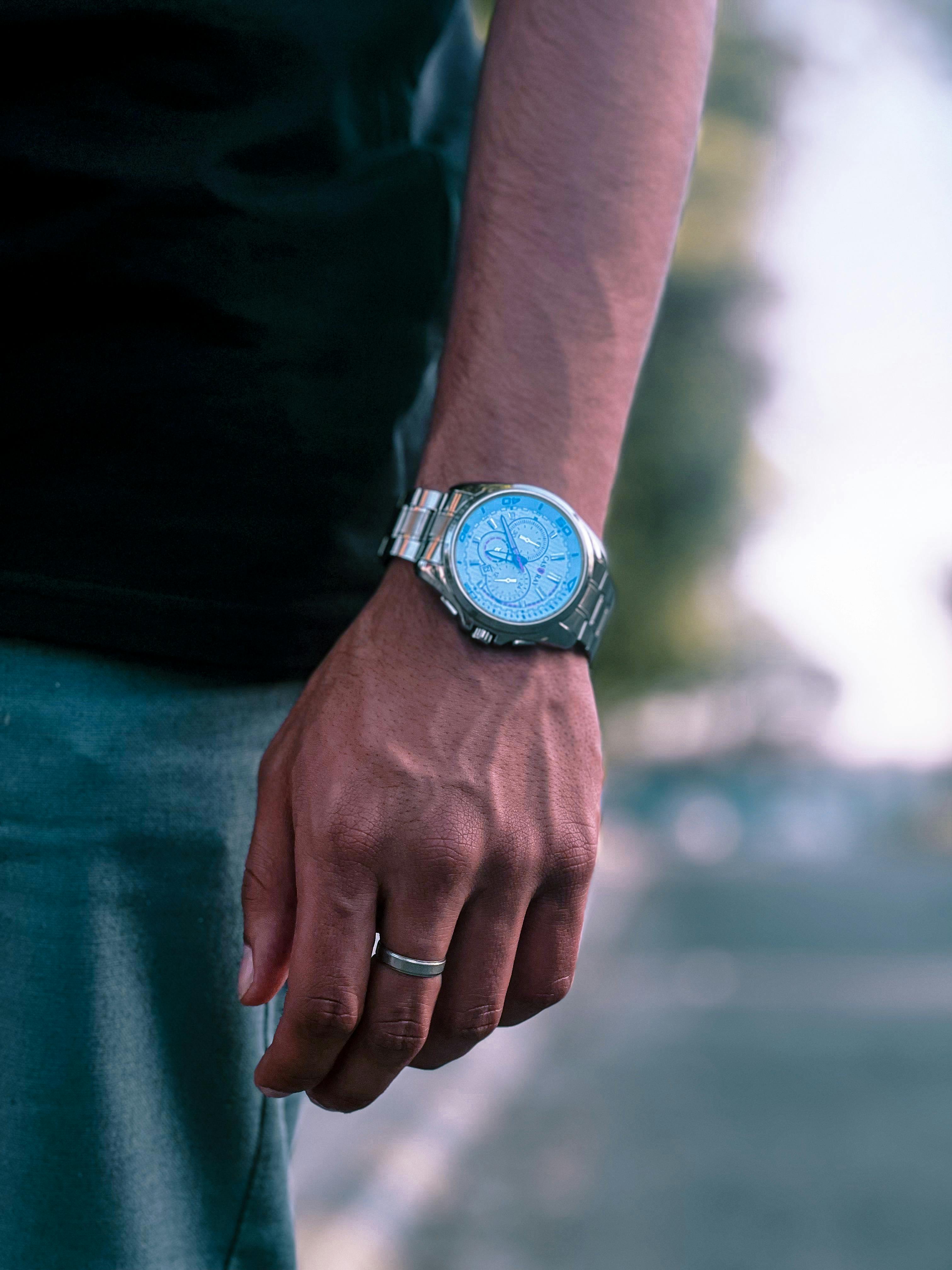 Watch on Mans Hand · Free Stock Photo