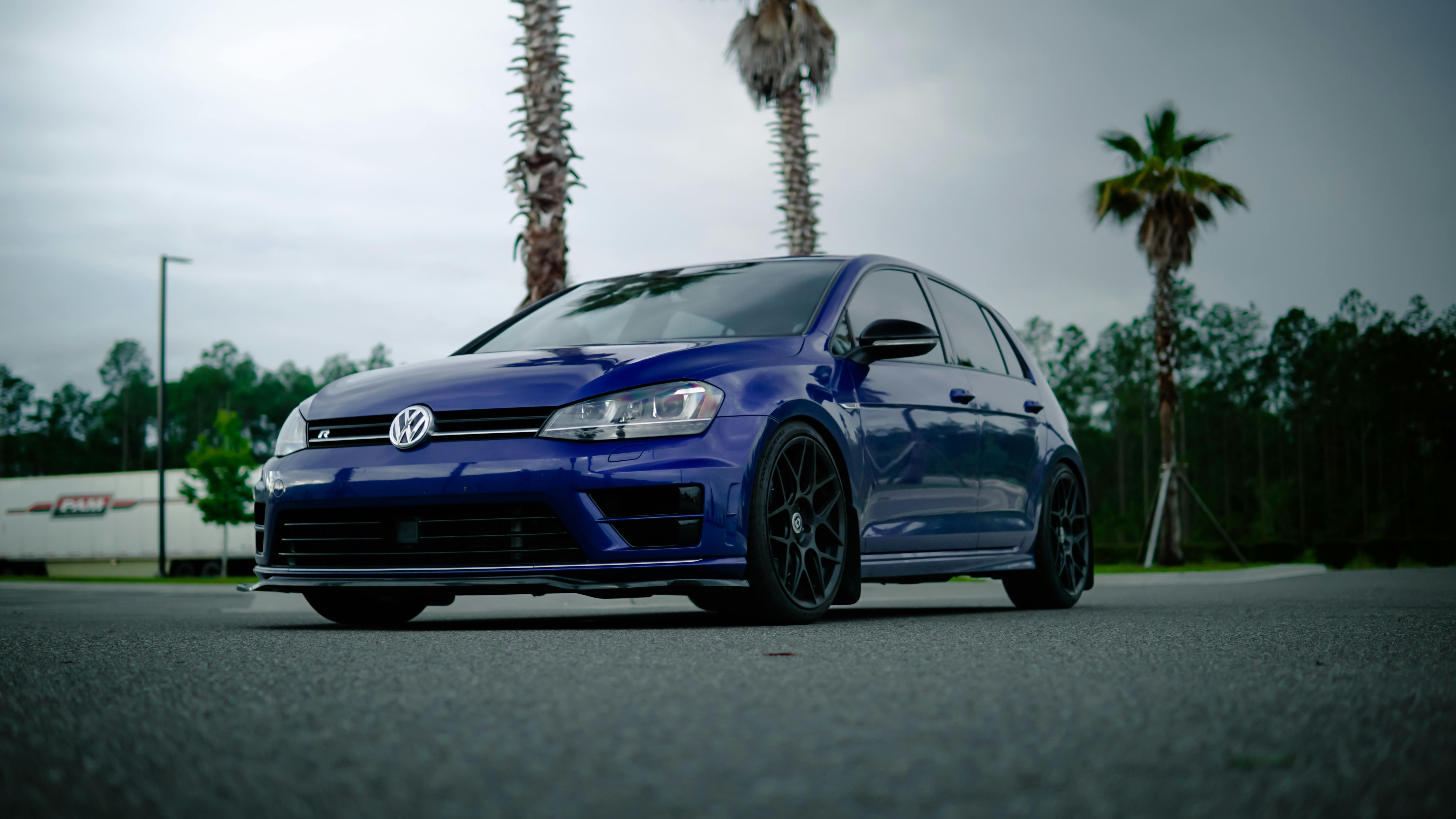 A Blue Modern Volkswagen Golf R · Free Stock Photo
