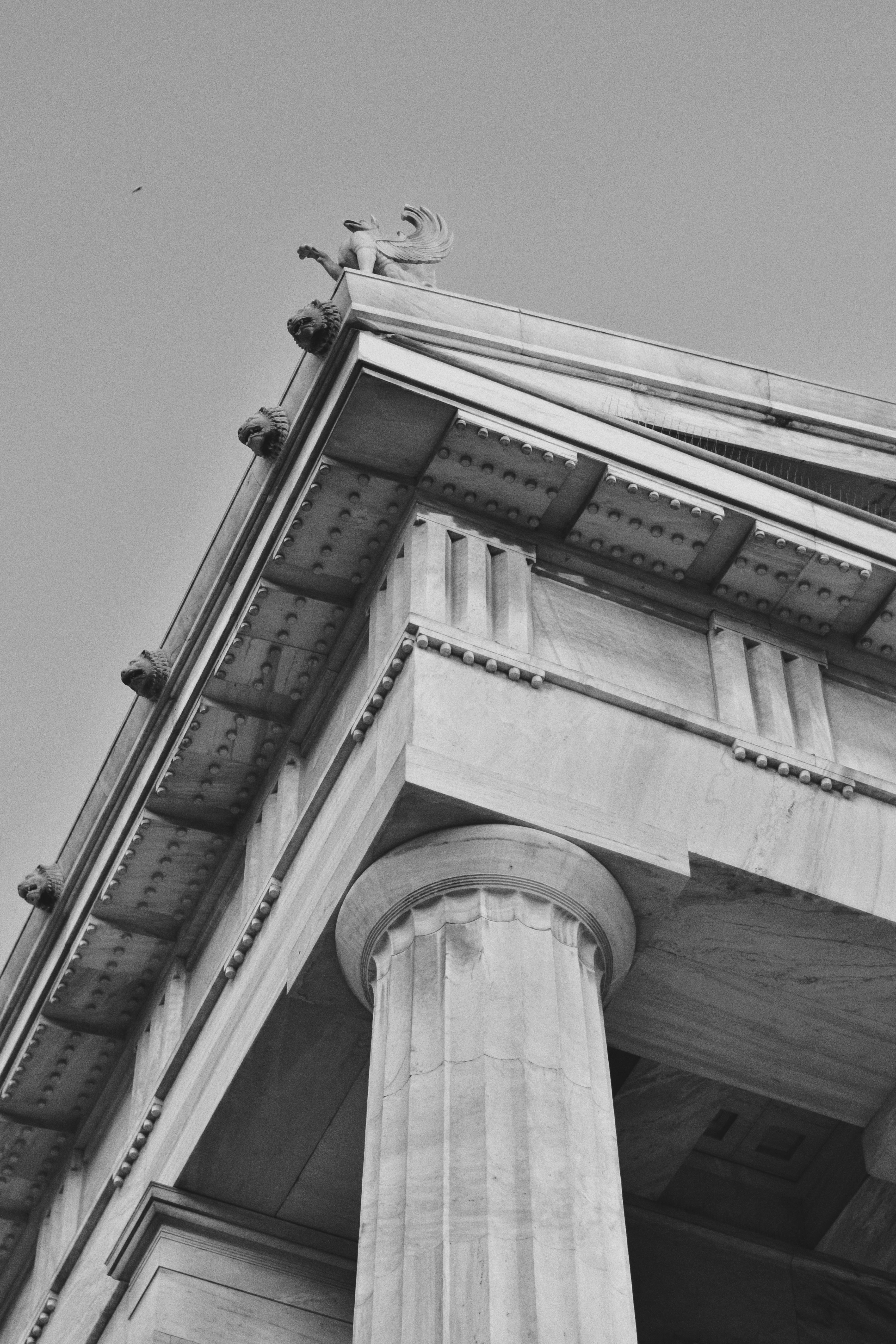 Ornamented Building Corner with Column · Free Stock Photo