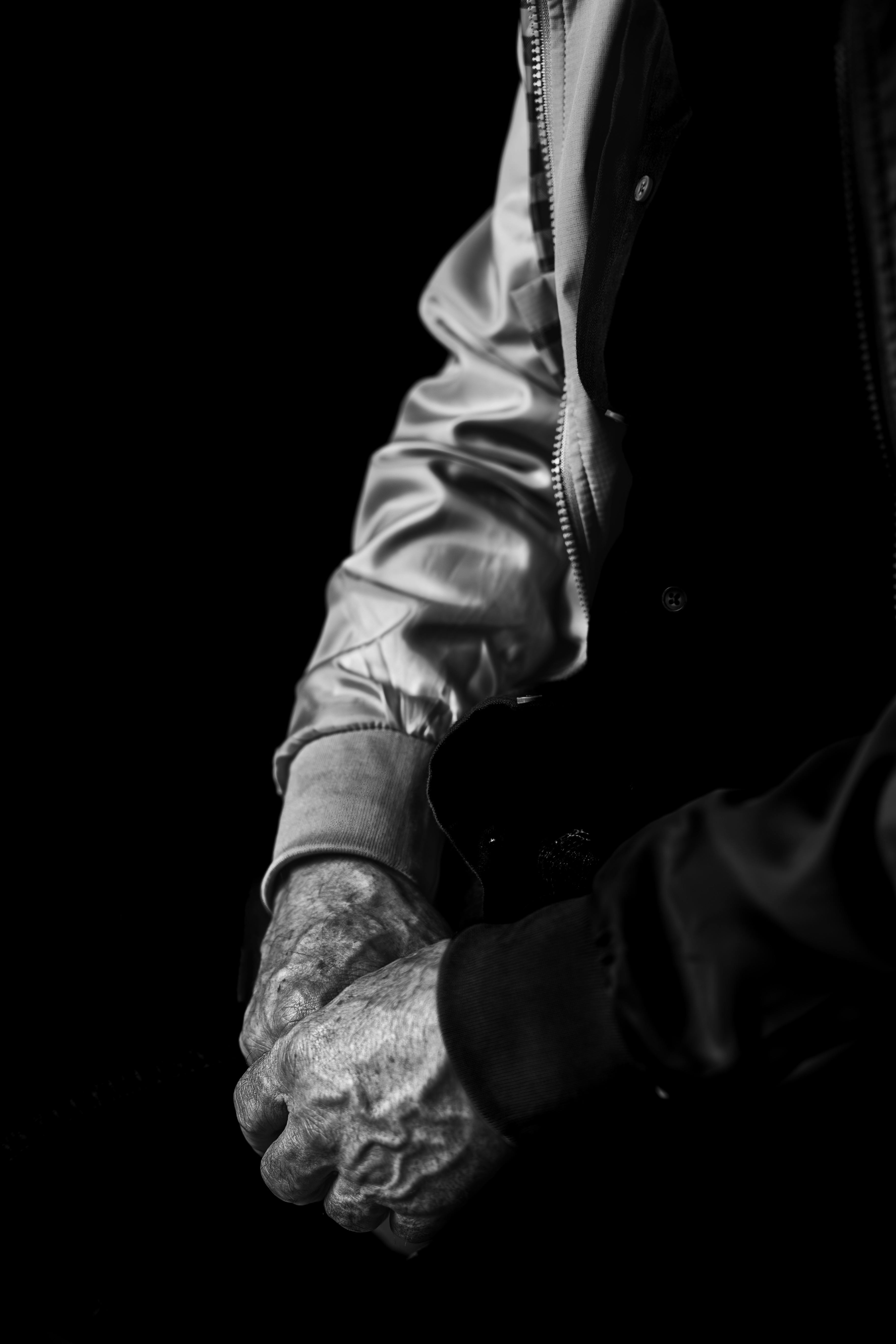 Grayscale Photography of Hand · Free Stock Photo