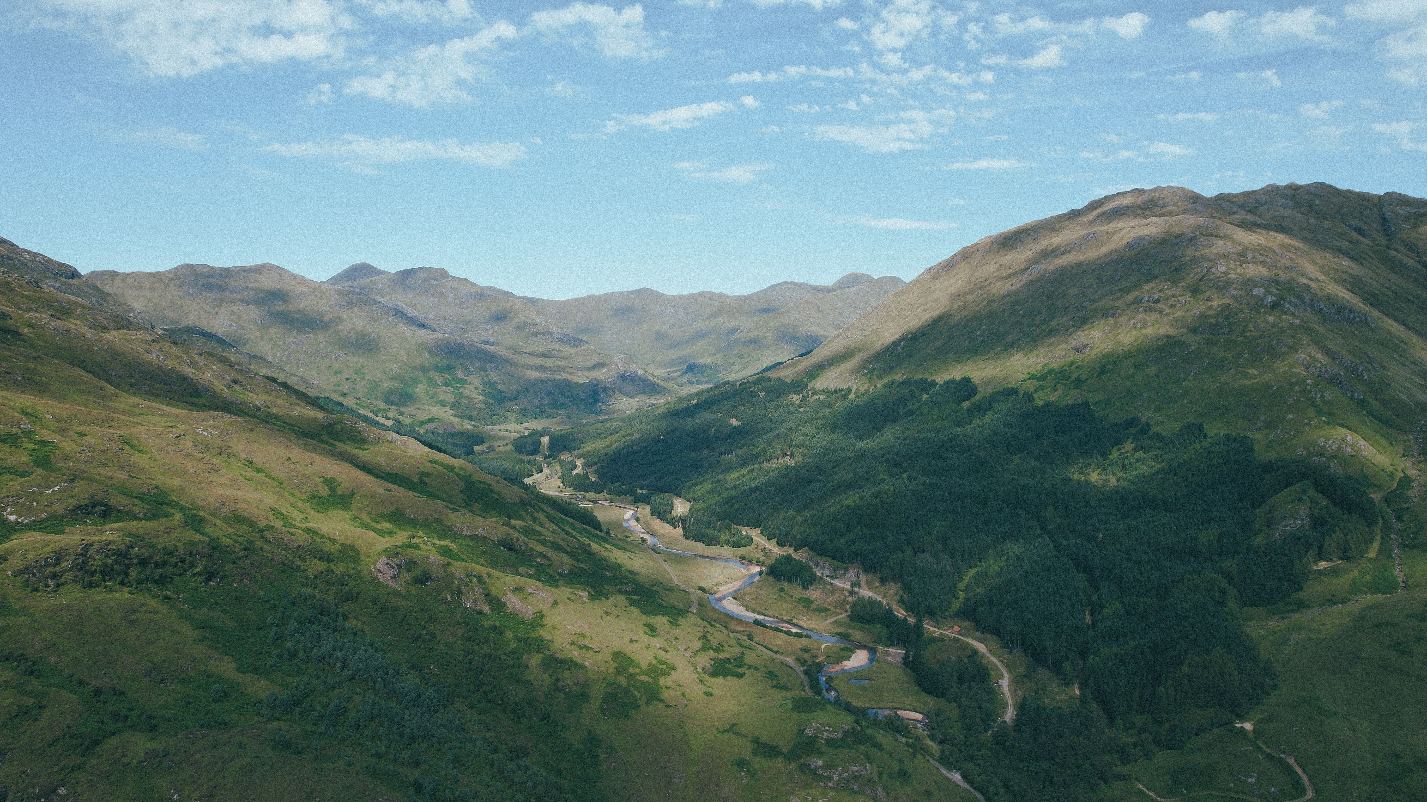Hills around Valley · Free Stock Photo