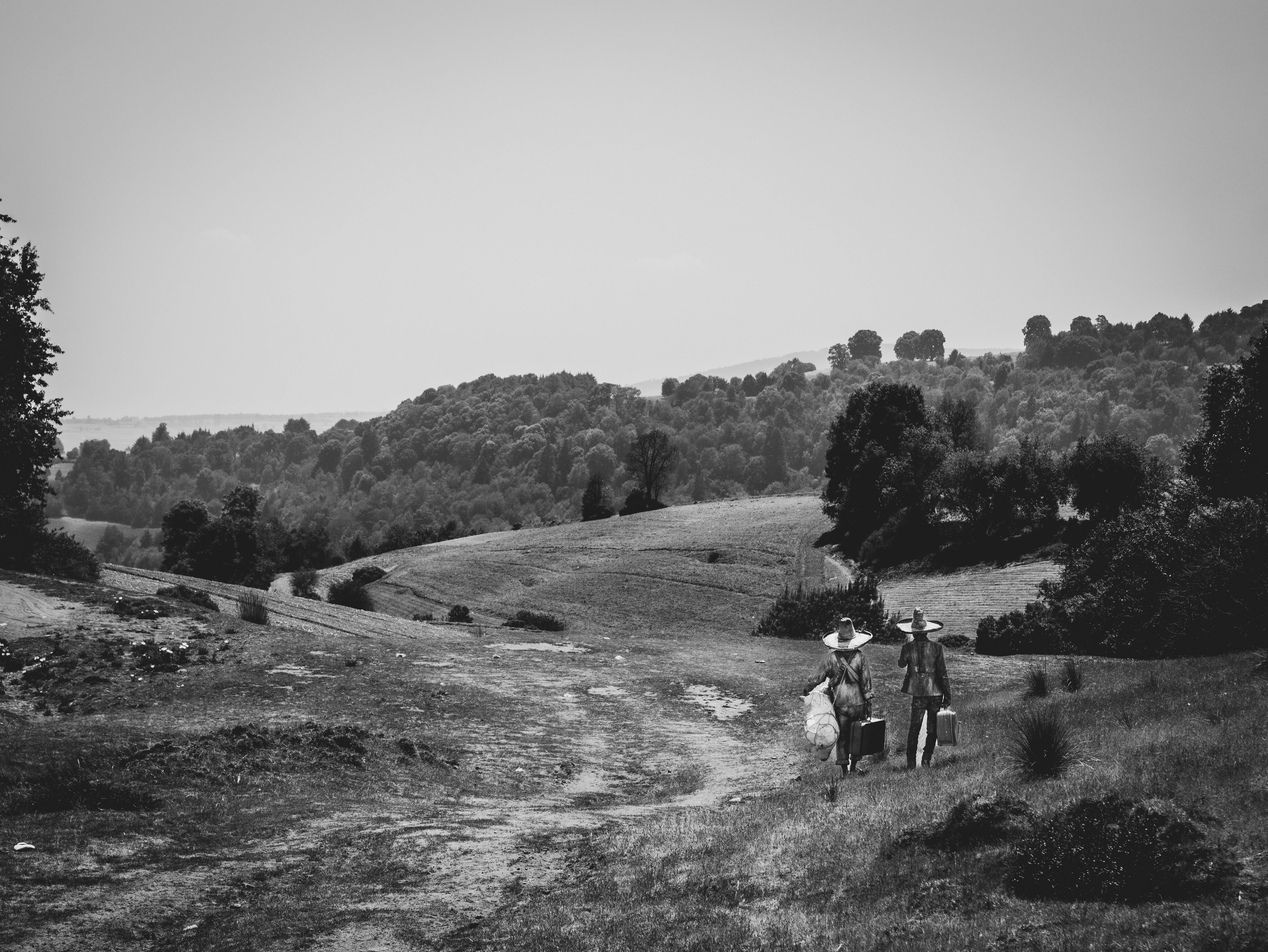 Men Walking on Rural Road · Free Stock Photo