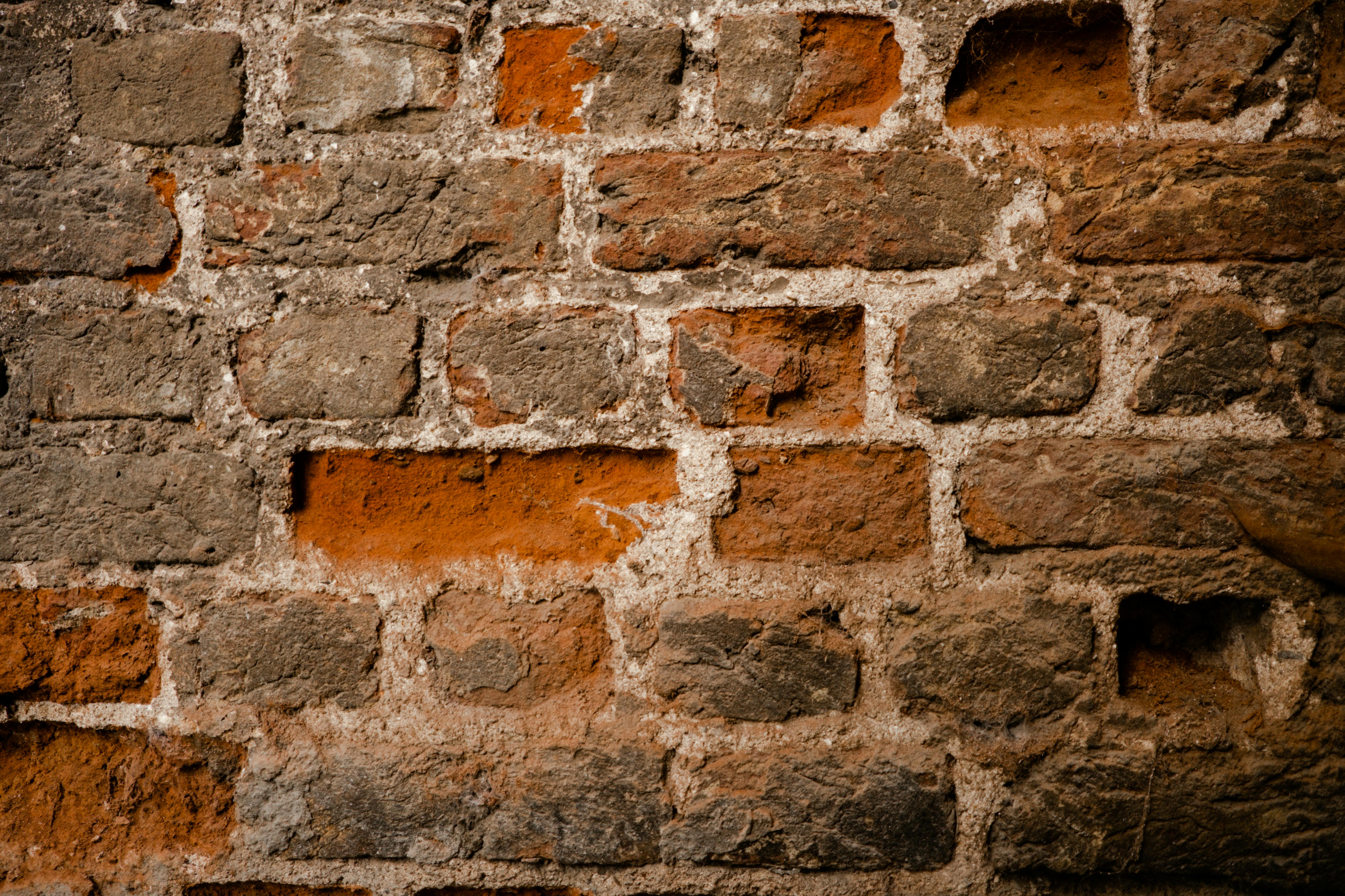 Rough Bricks Surface on Wall · Free Stock Photo