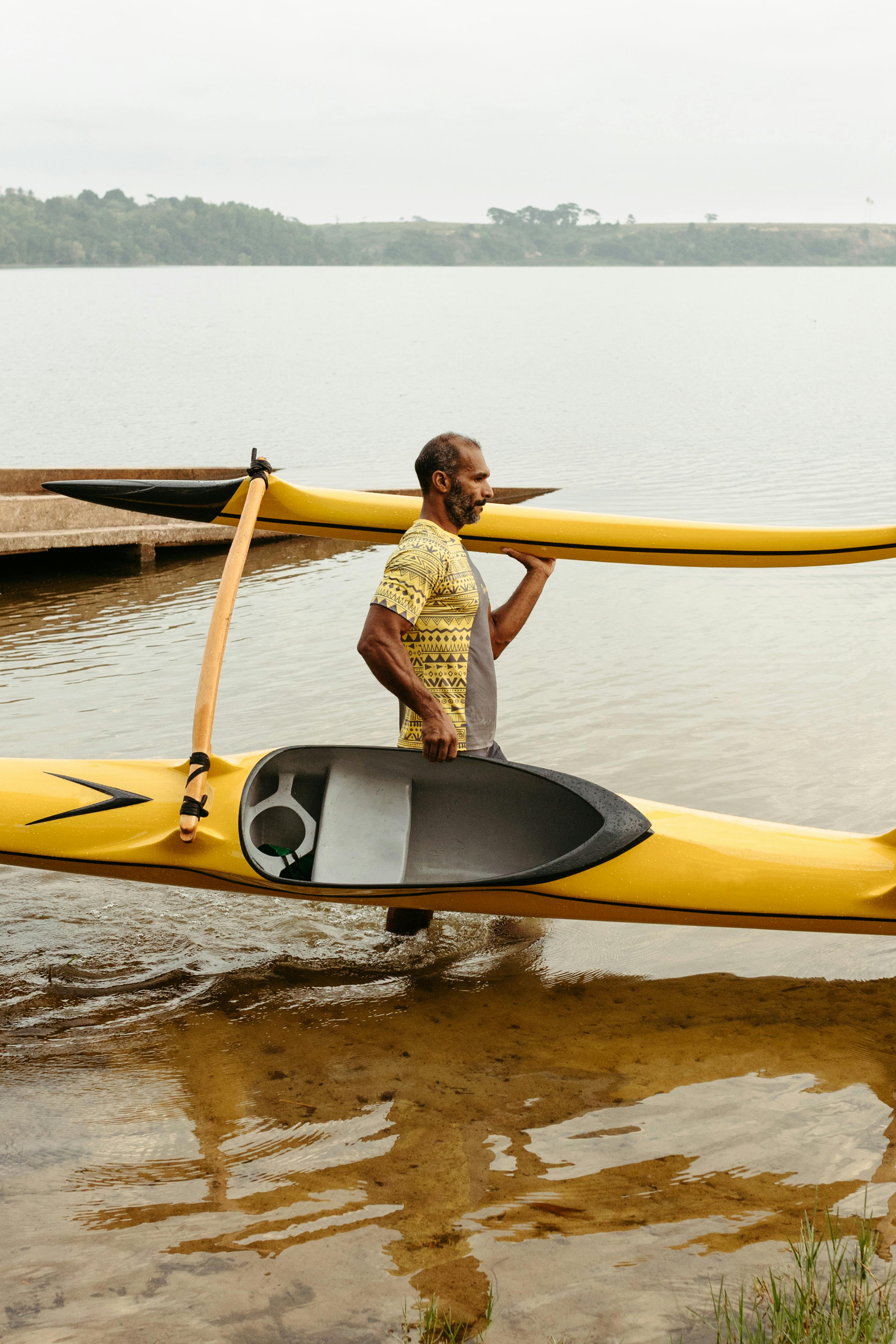Man Swimming on Kayak · Free Stock Photo