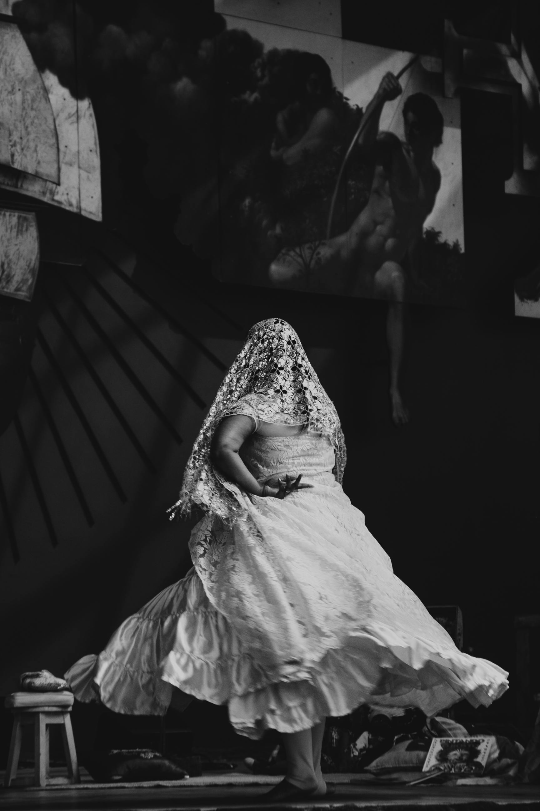 Woman in Traditional Dress Dancing on Stage · Free Stock Photo