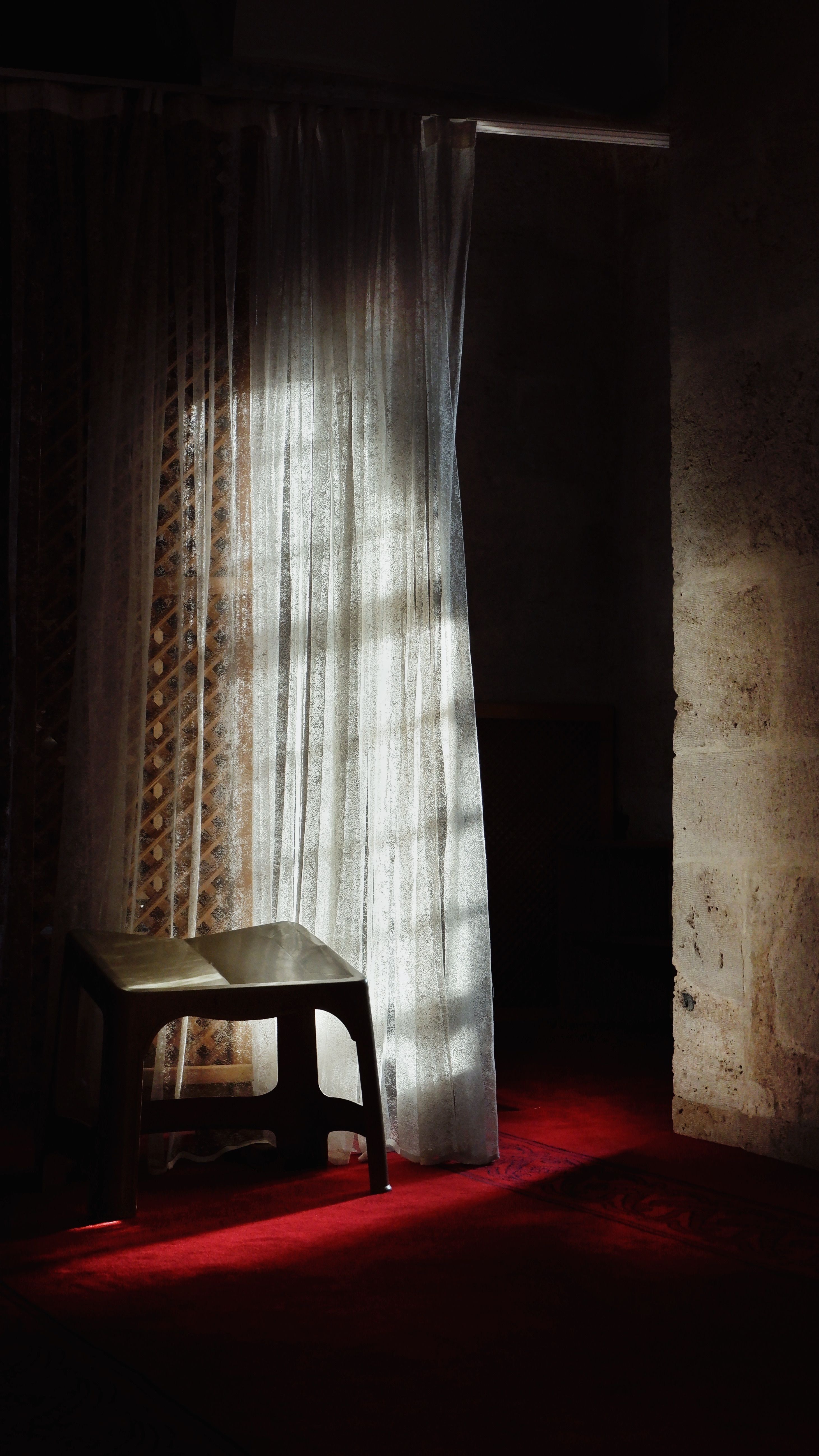 Tool Standing by White Curtain · Free Stock Photo
