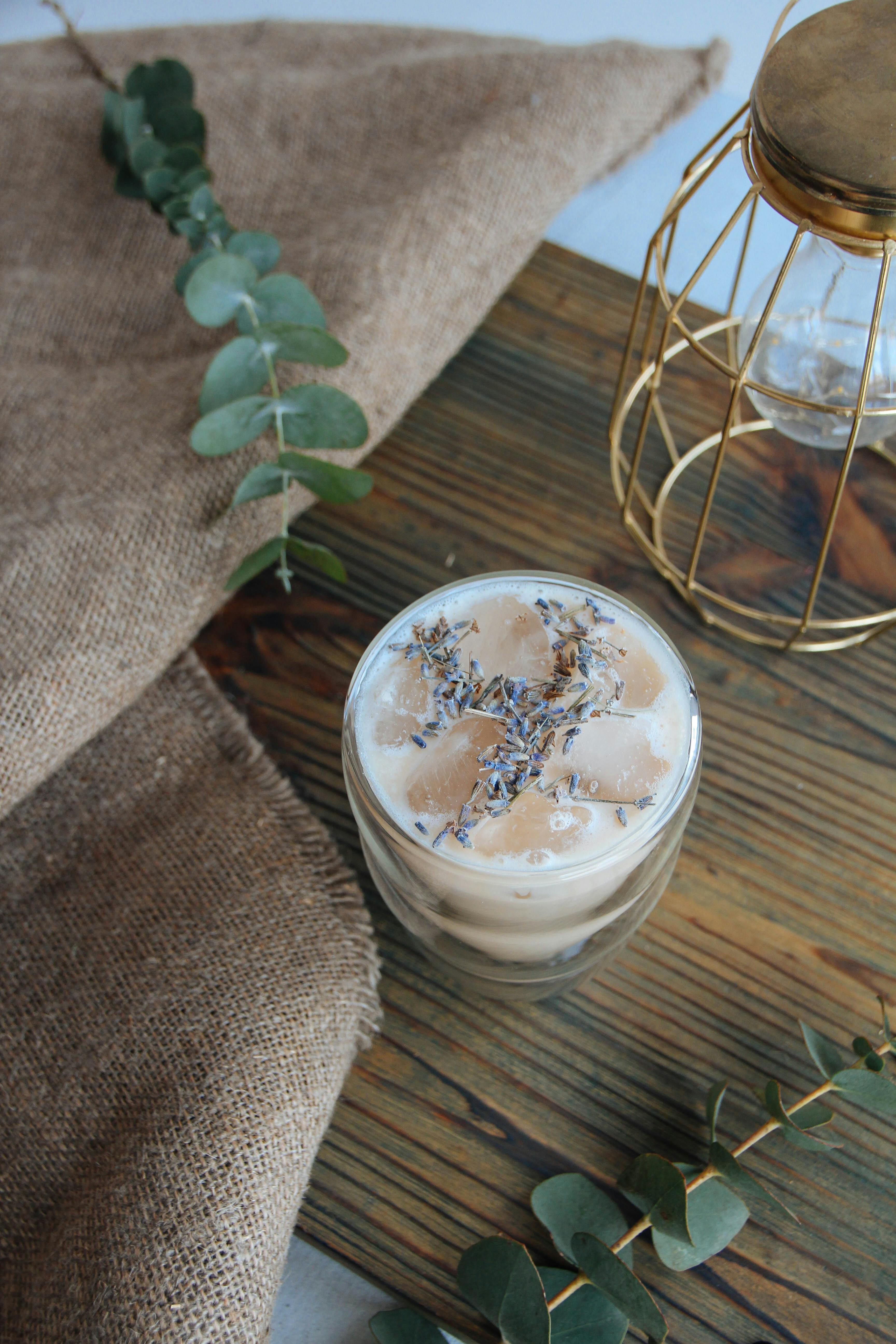 Ice Cubes and Sprinkles in Cappuccino · Free Stock Photo