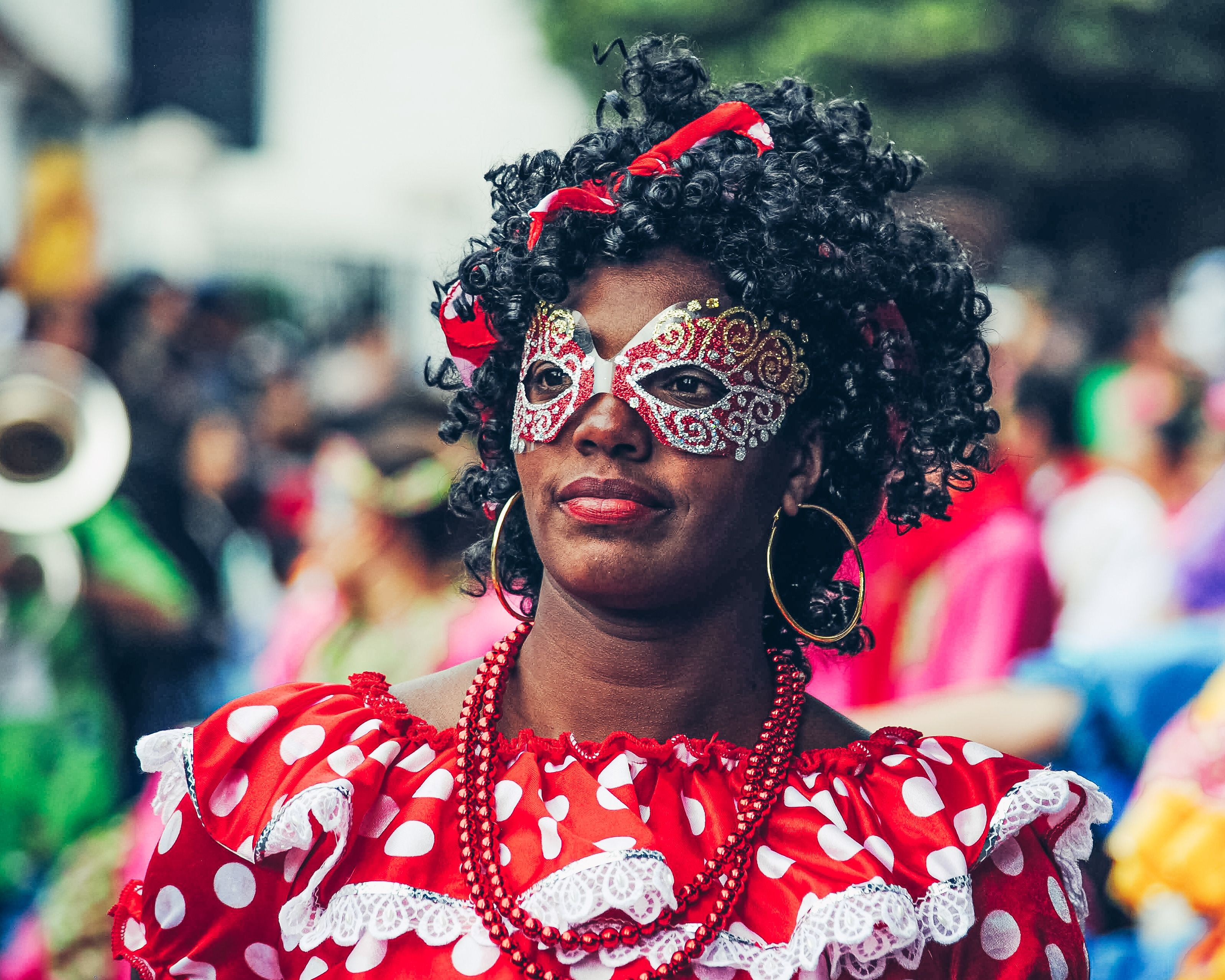 Person in Carnival Mask at a Festival · Free Stock Photo