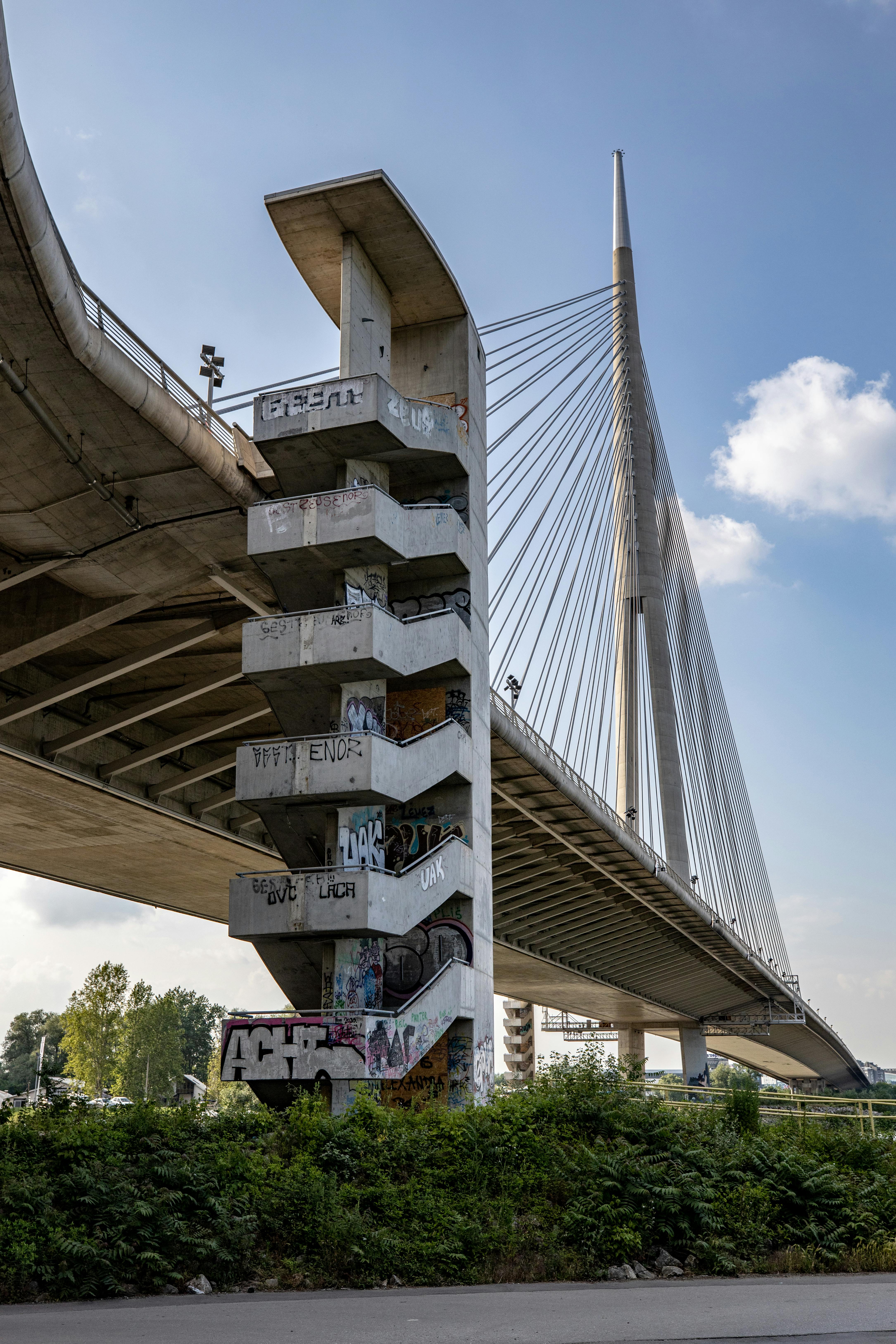 Stairs on Modern Bridge in City · Free Stock Photo