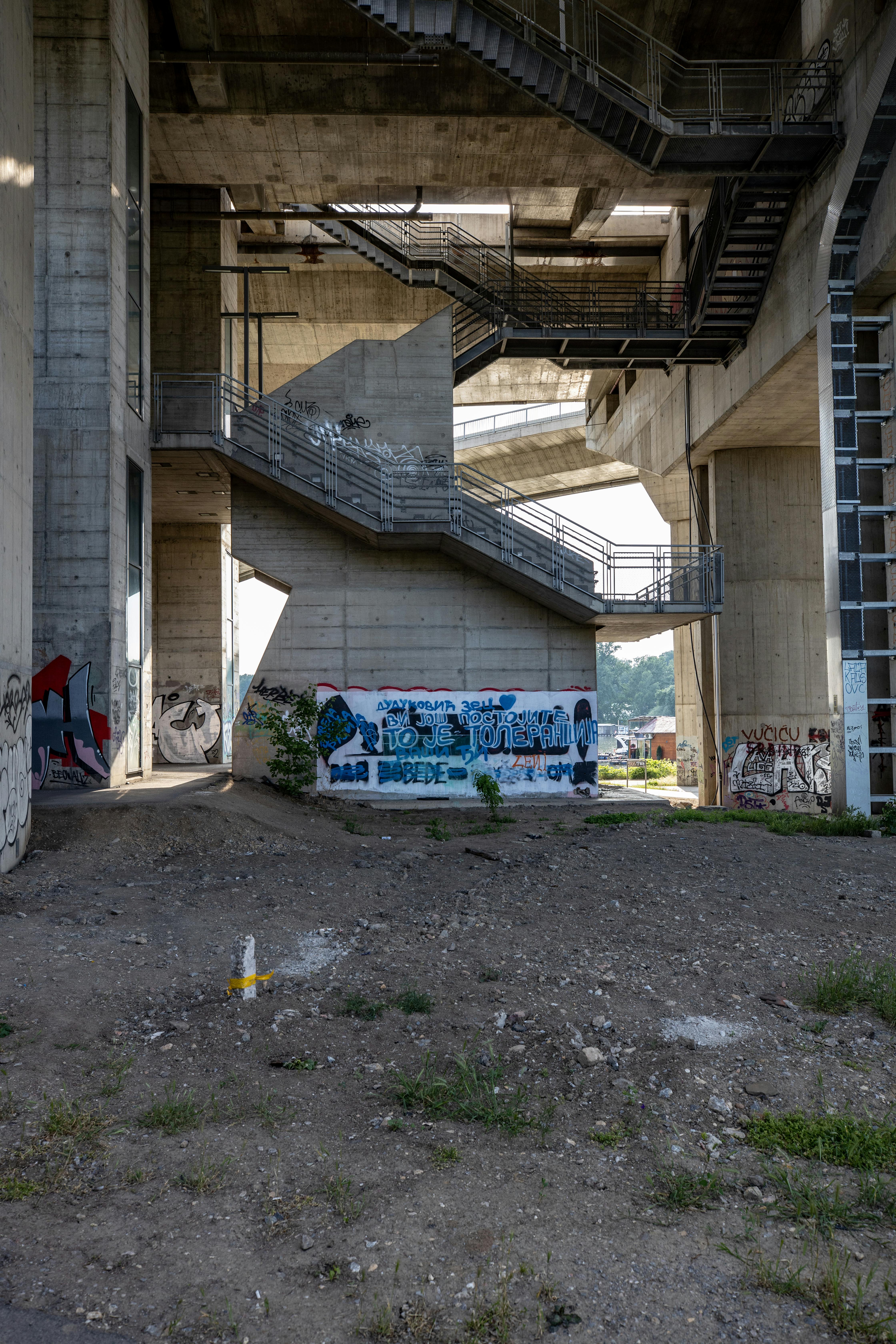 Stairs under Viaduct · Free Stock Photo