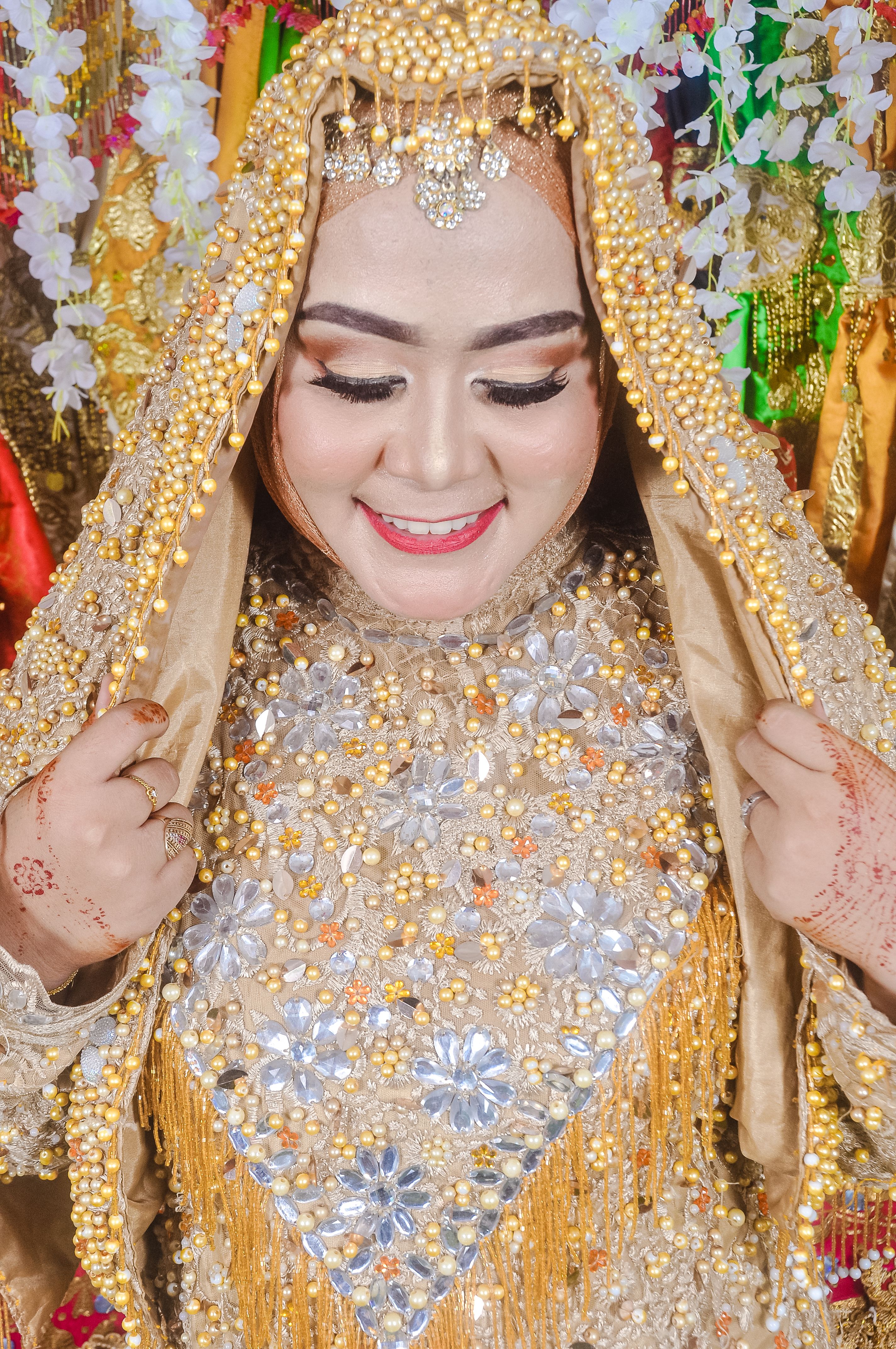 Bride in Luxury Ornate Wedding Dress · Free Stock Photo