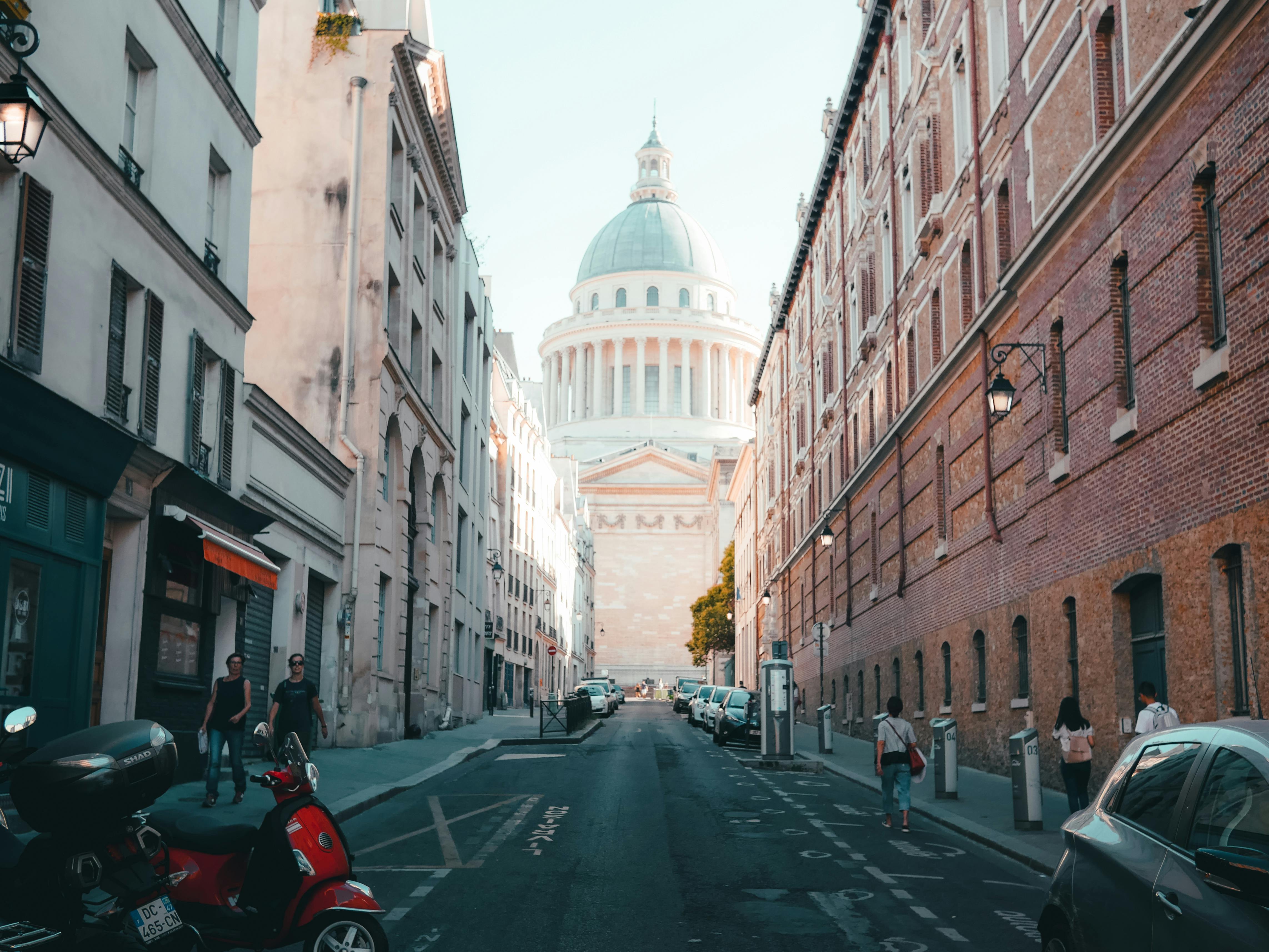 Road in Paris leading to the Pantheon · Free Stock Photo