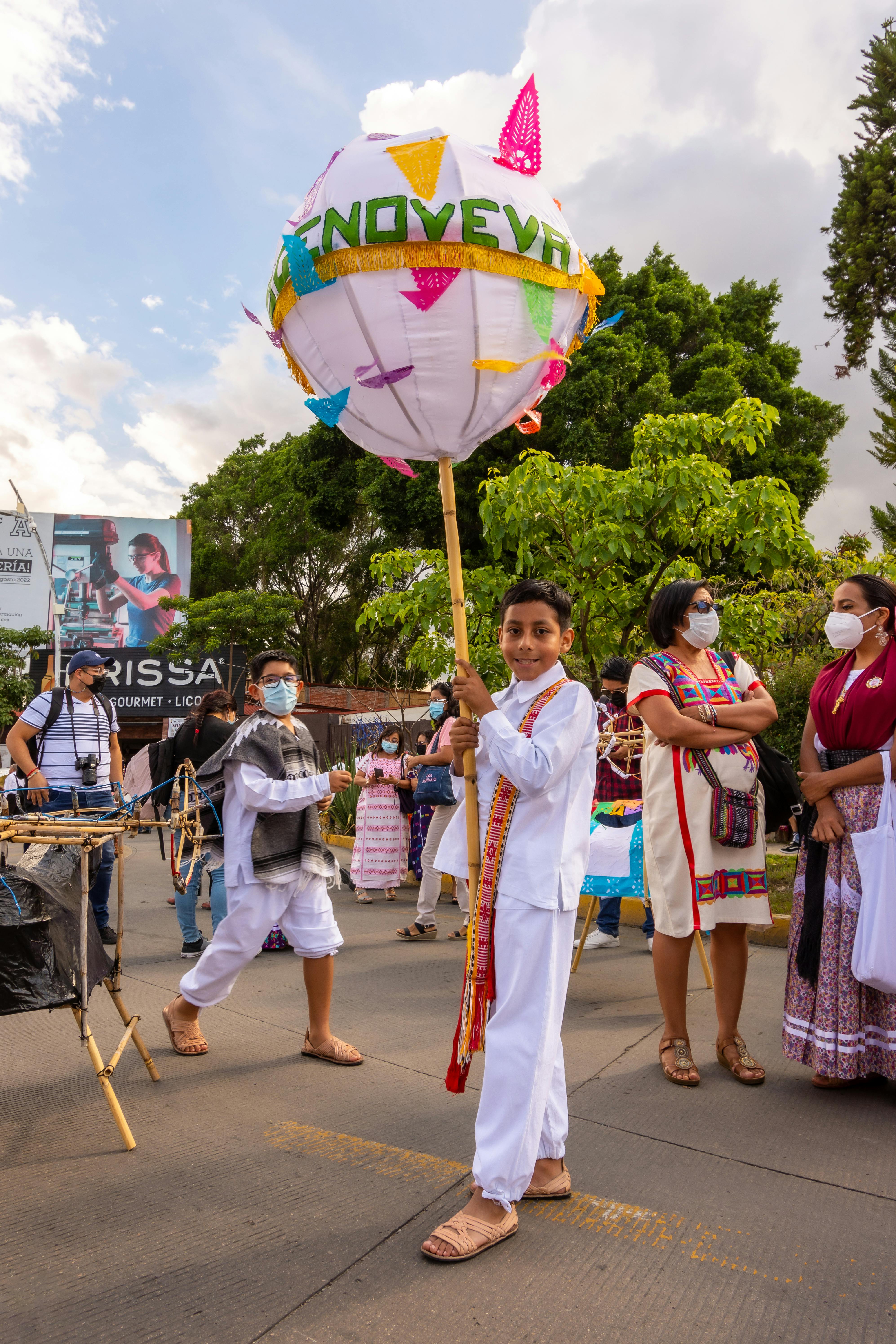 A Group of Children in Costumes Dancing During the Sinulog Festival in ...