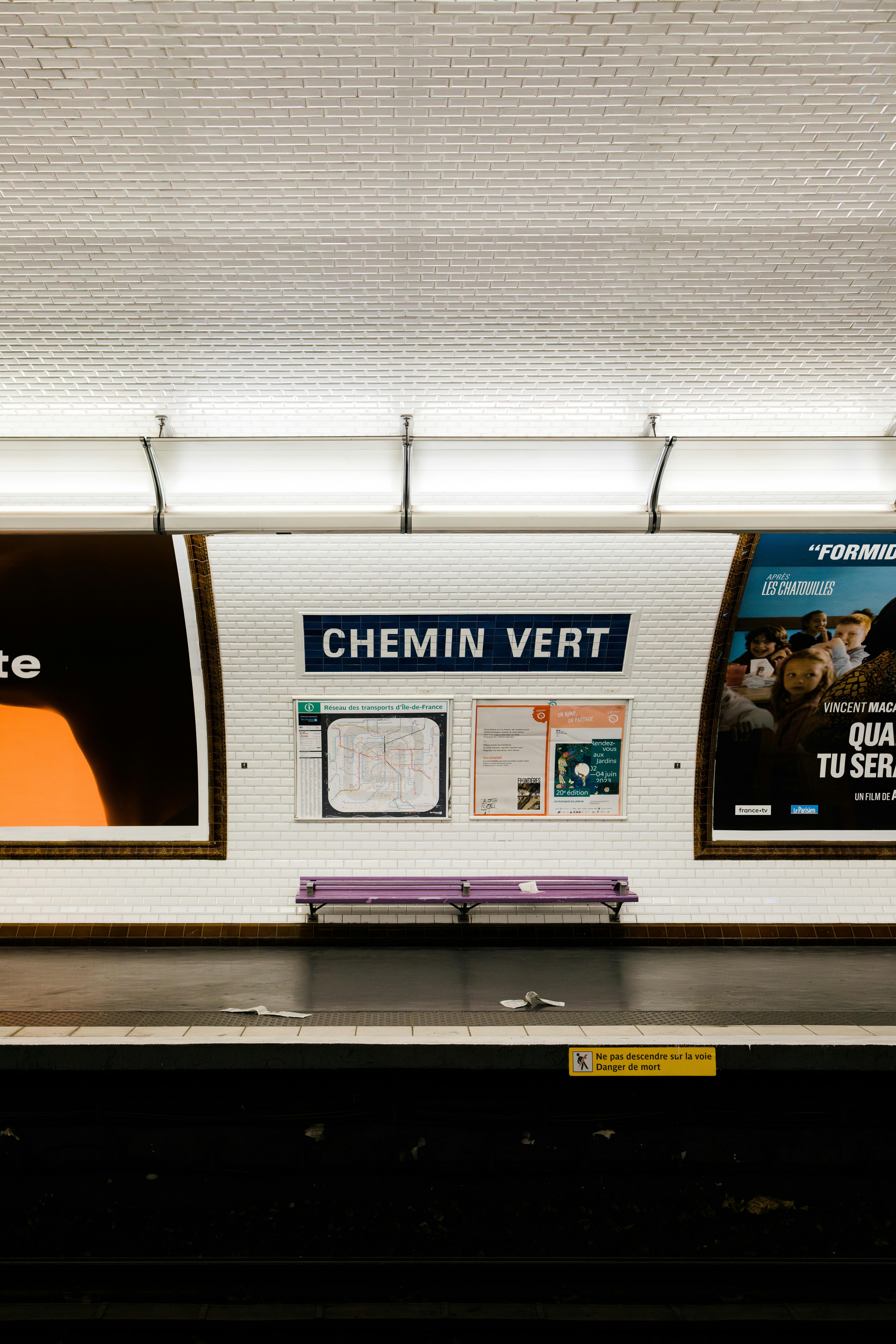 The Chemin Vert Subway Station in Paris, France · Free Stock Photo