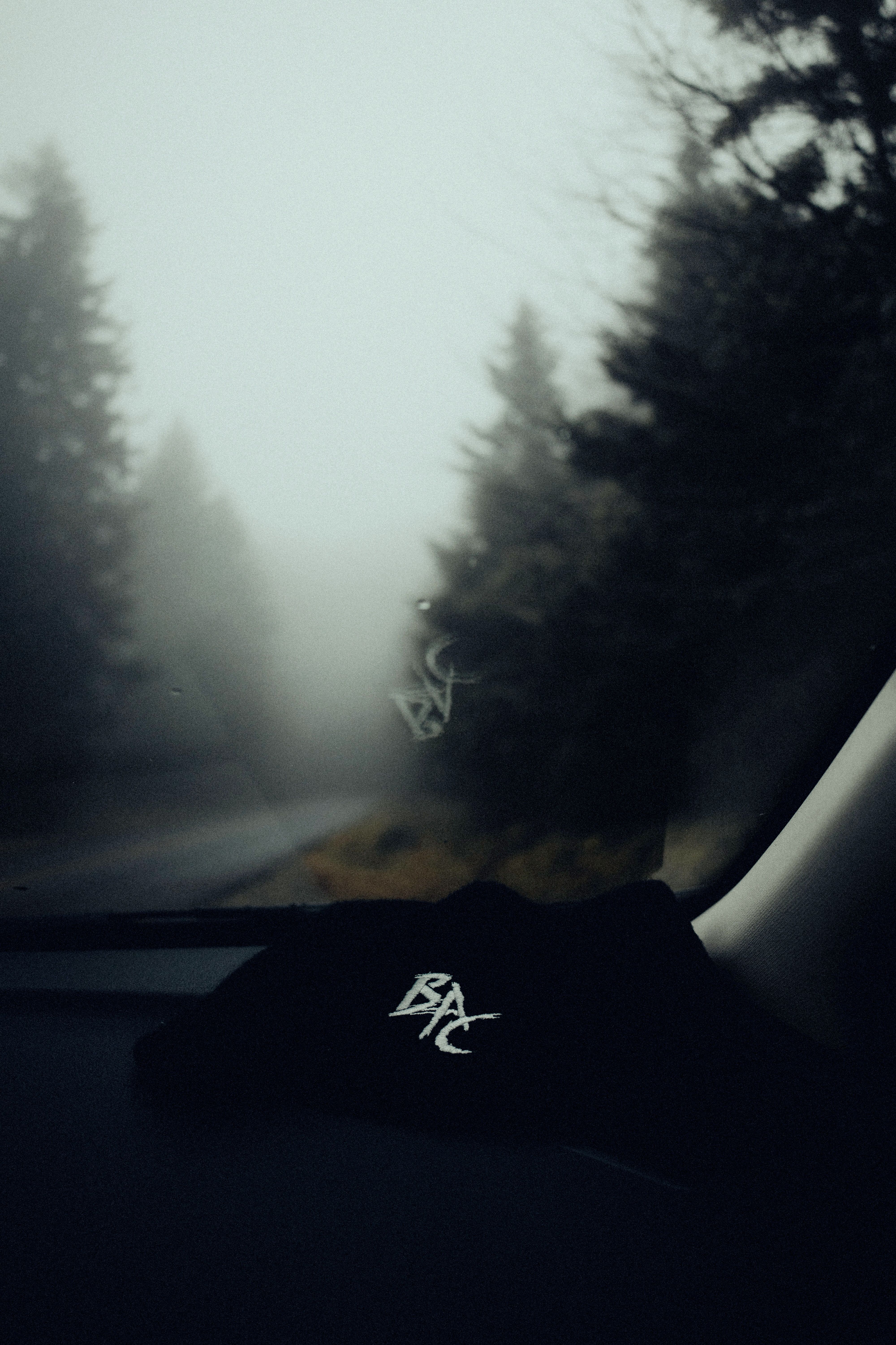 A car with a black and white sticker on it · Free Stock Photo