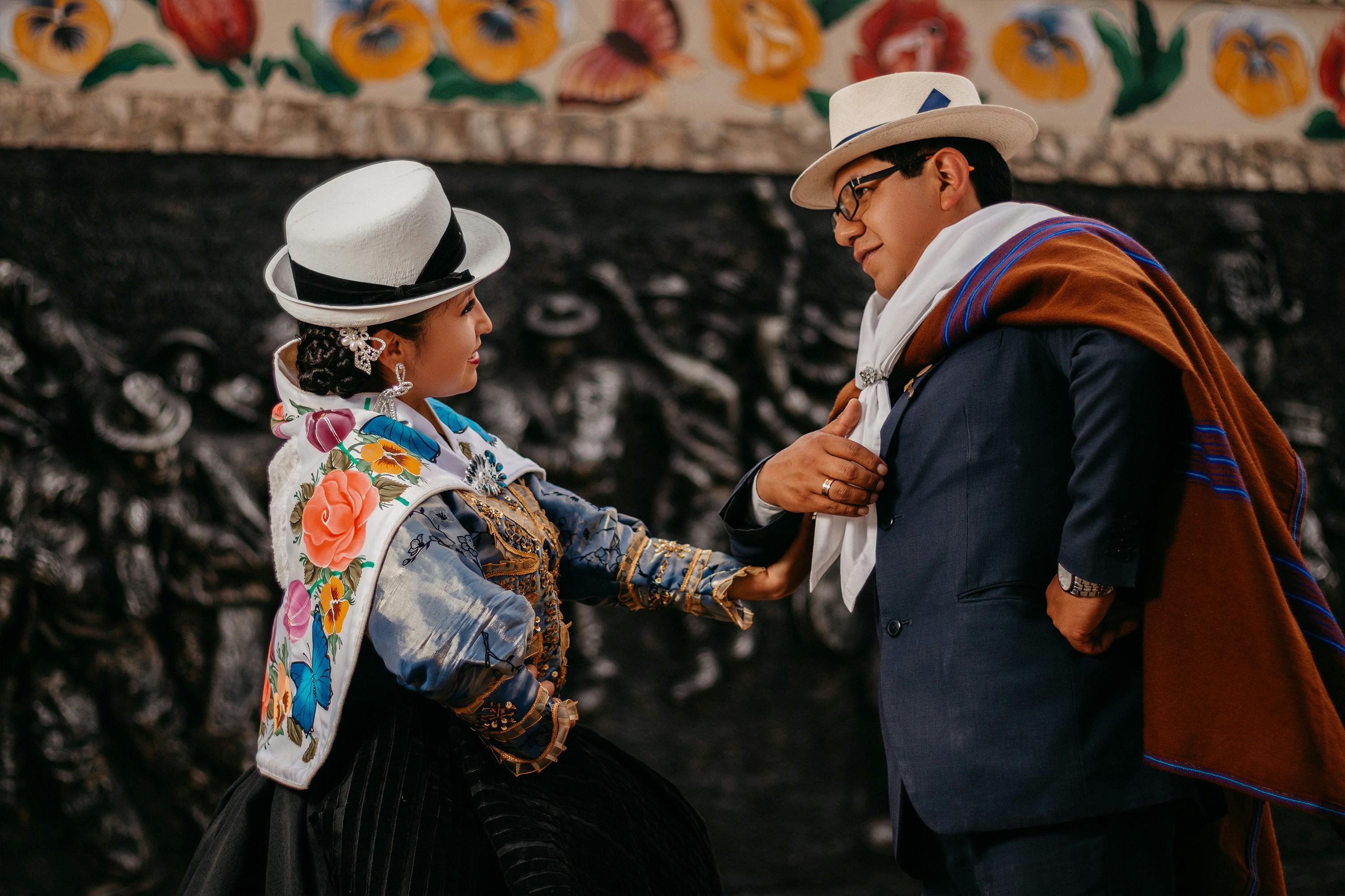 Man and Woman Dancing in Traditional Folklore Costumes · Free Stock Photo