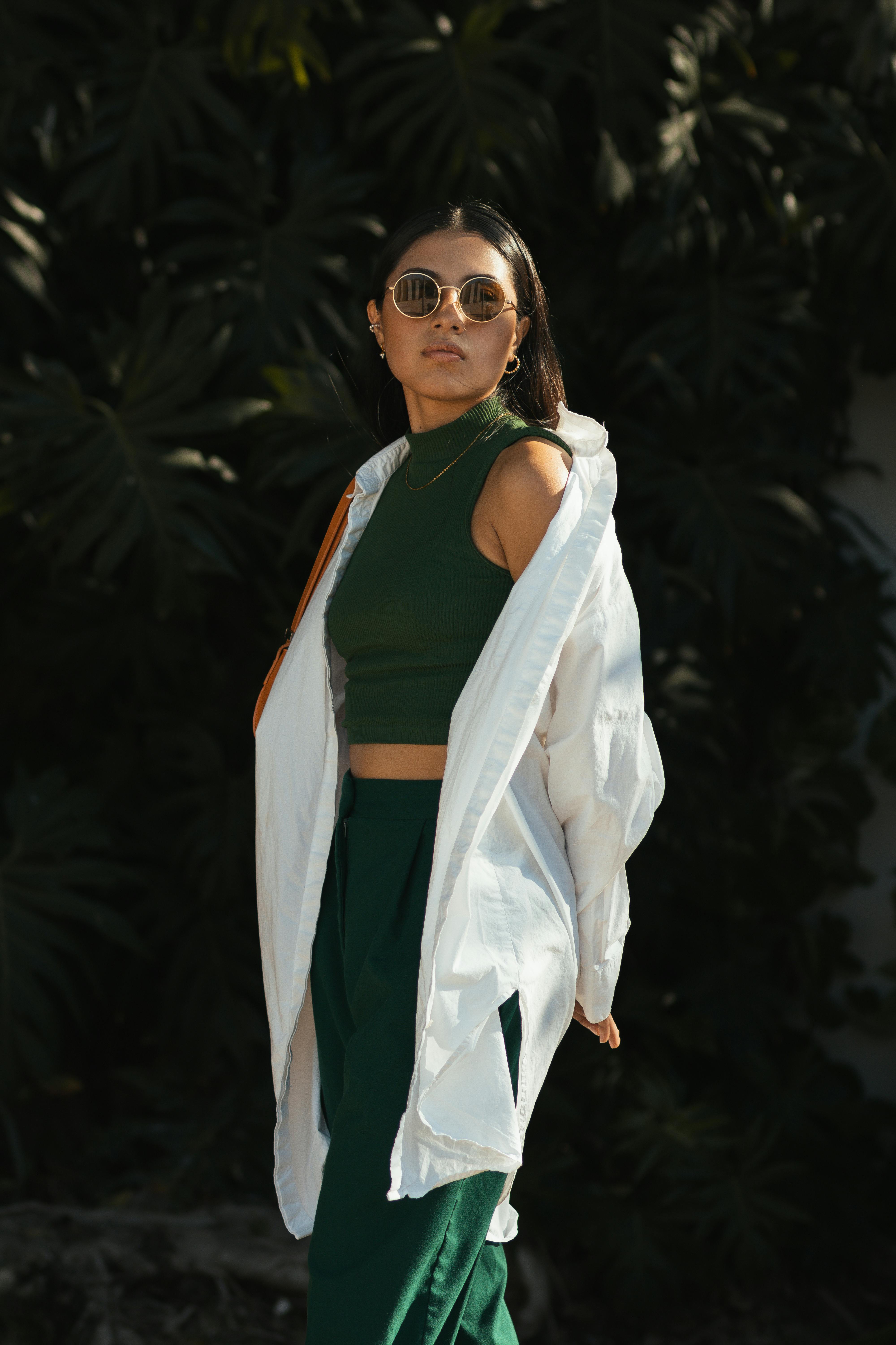 Fashion Model in Green Dress · Free Stock Photo