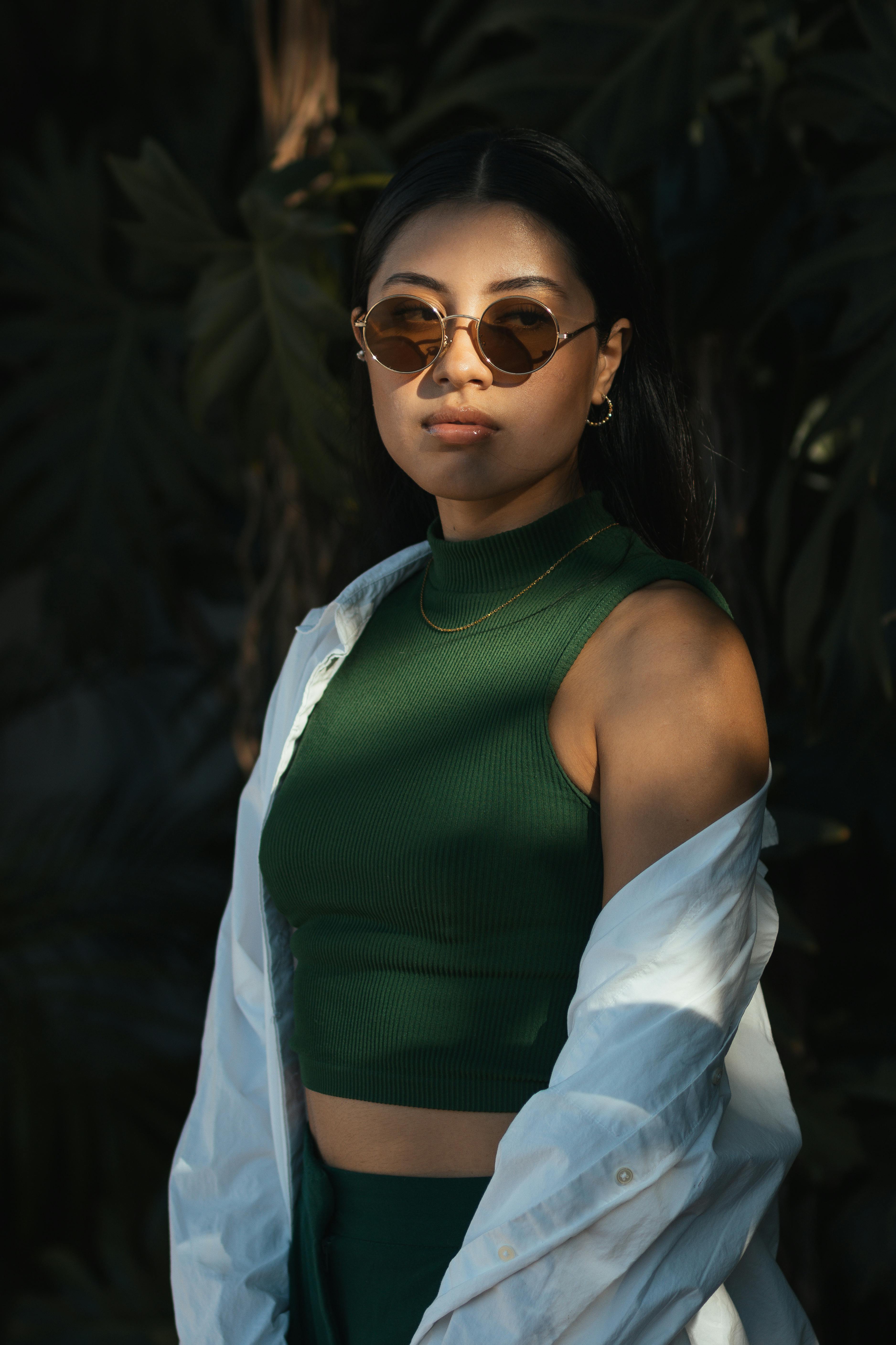 Fashion Model in Green Dress · Free Stock Photo