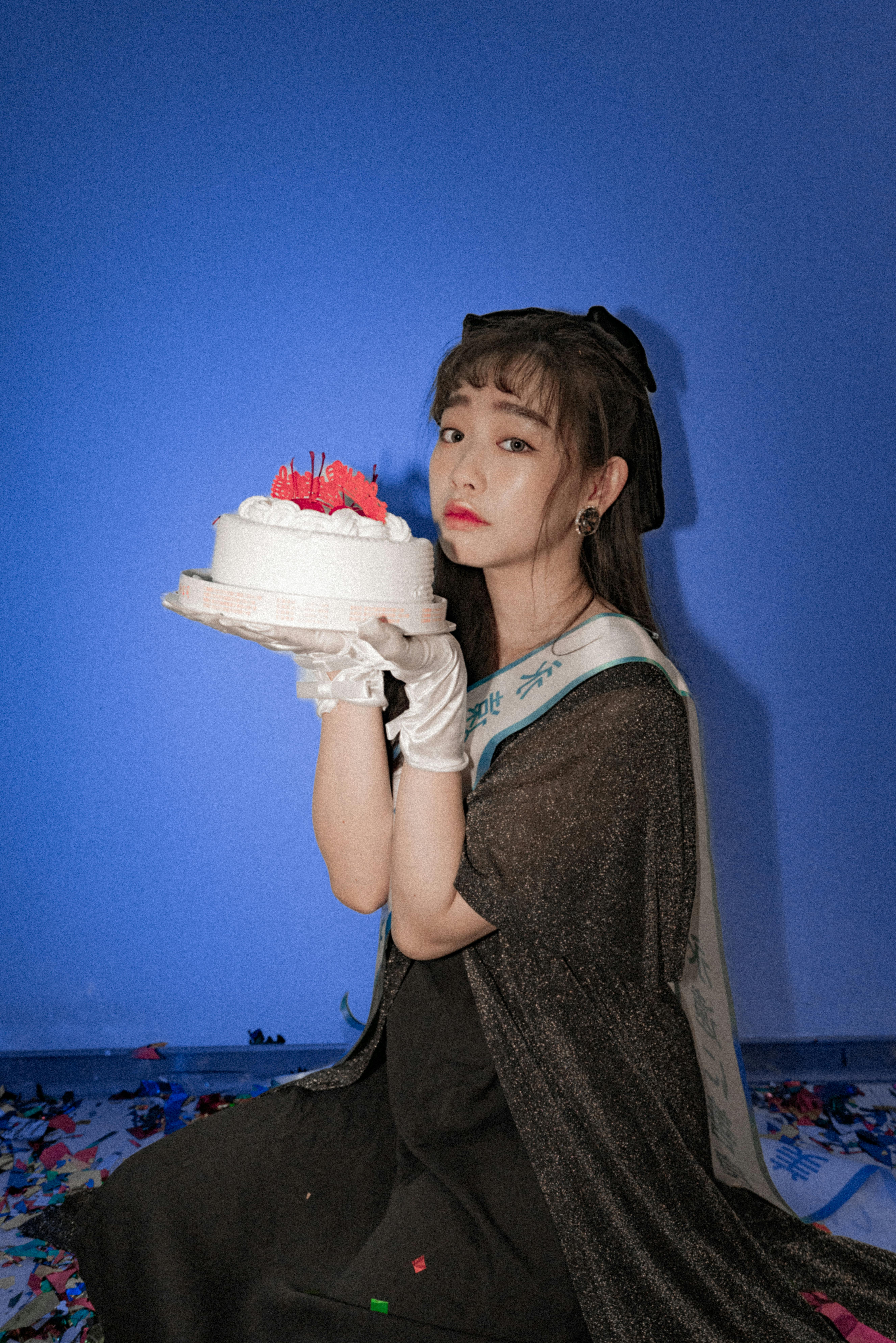 Woman Posing with Cake · Free Stock Photo