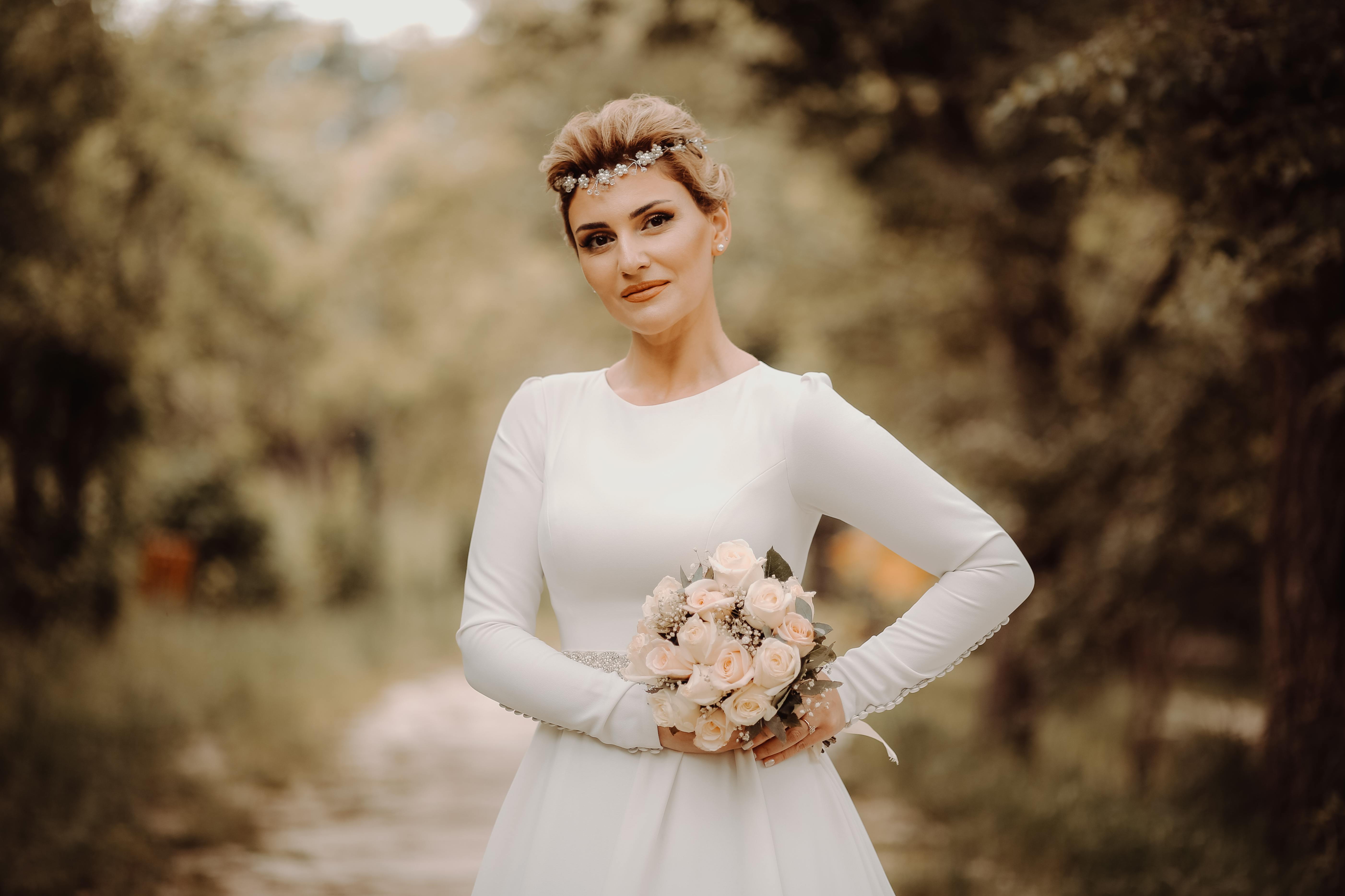Photo of a Woman in Her Wedding Dress · Free Stock Photo