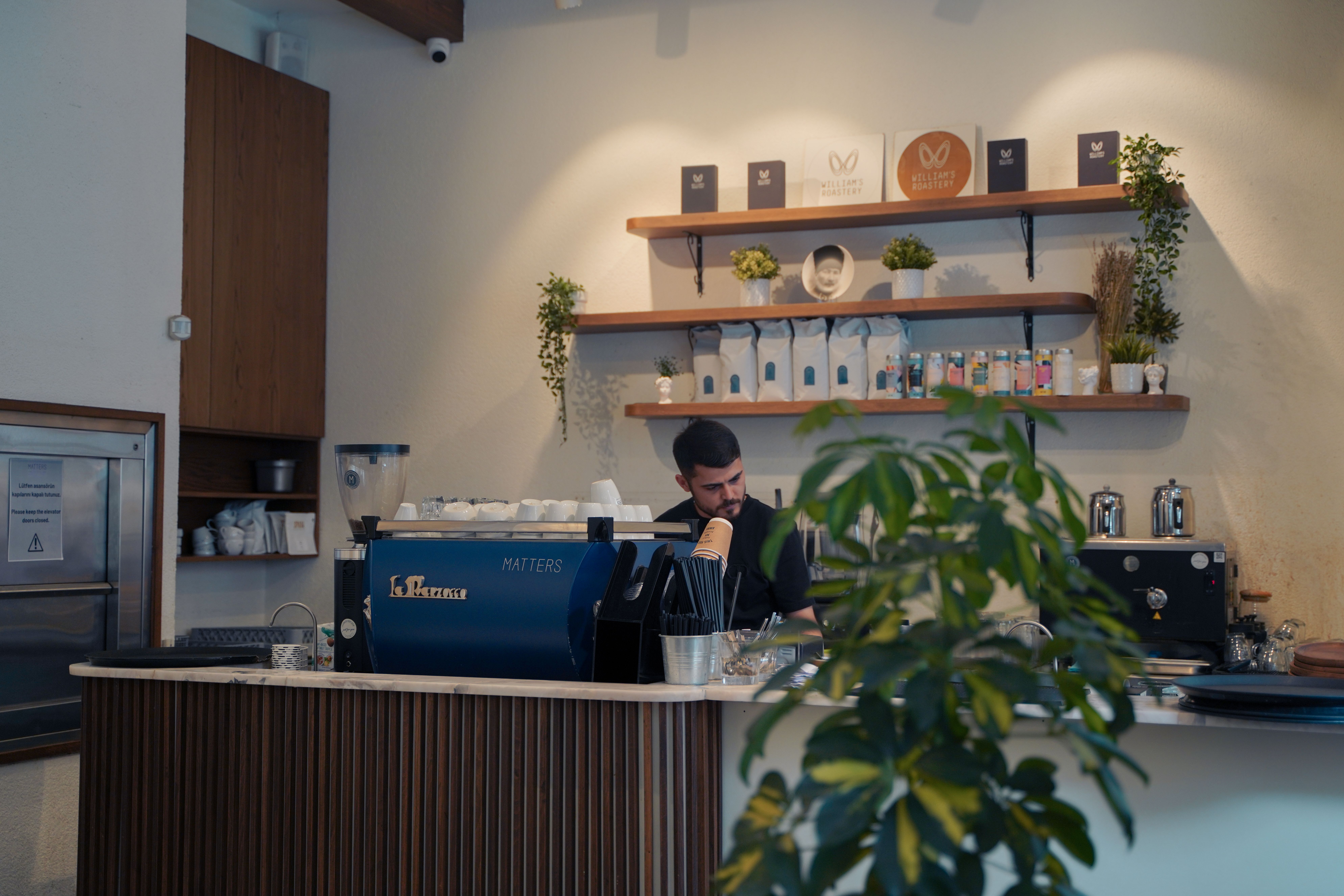 Barista Behind the Cafe Counter · Free Stock Photo
