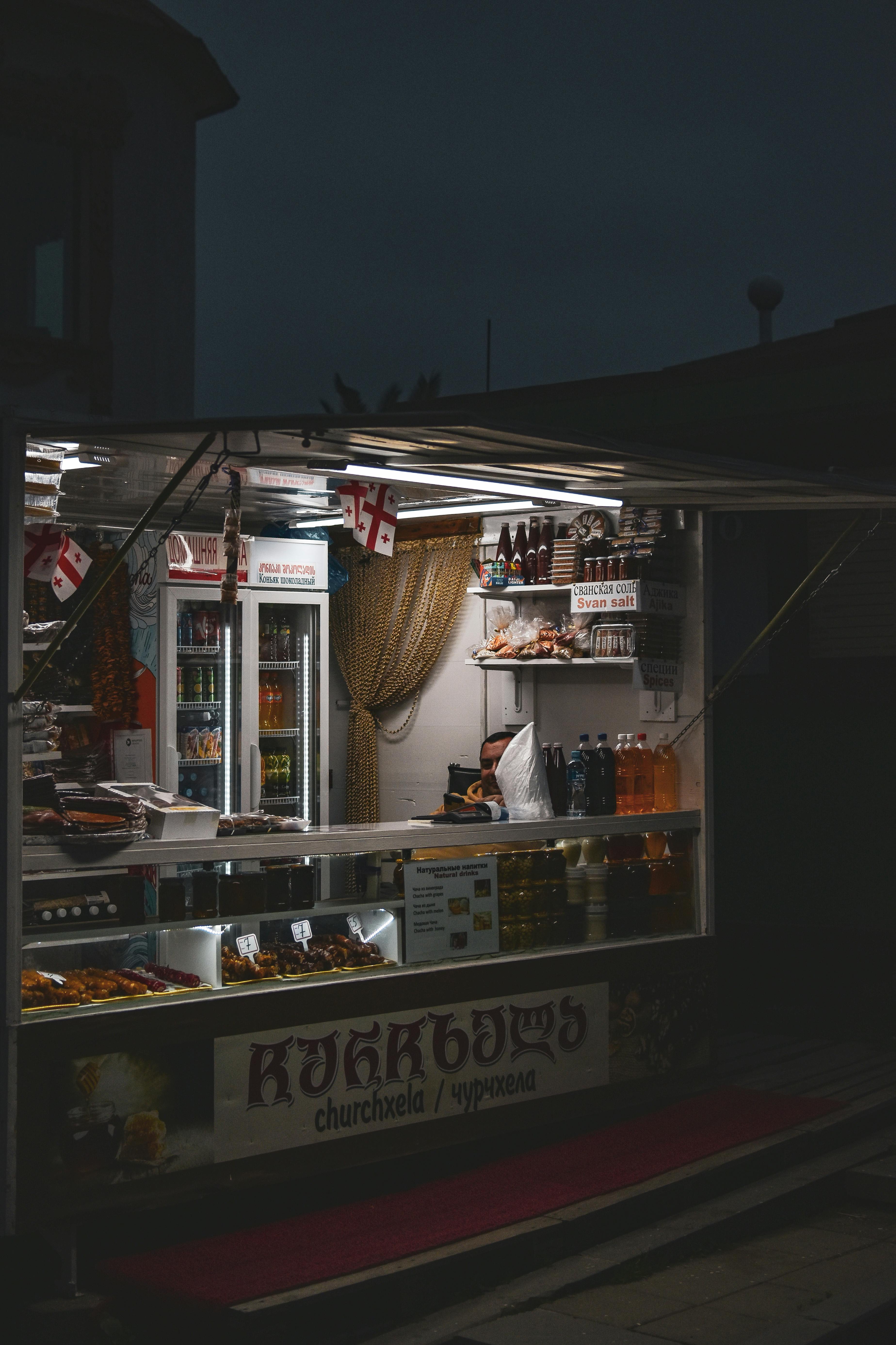 Illuminated Street Food Truck · Free Stock Photo