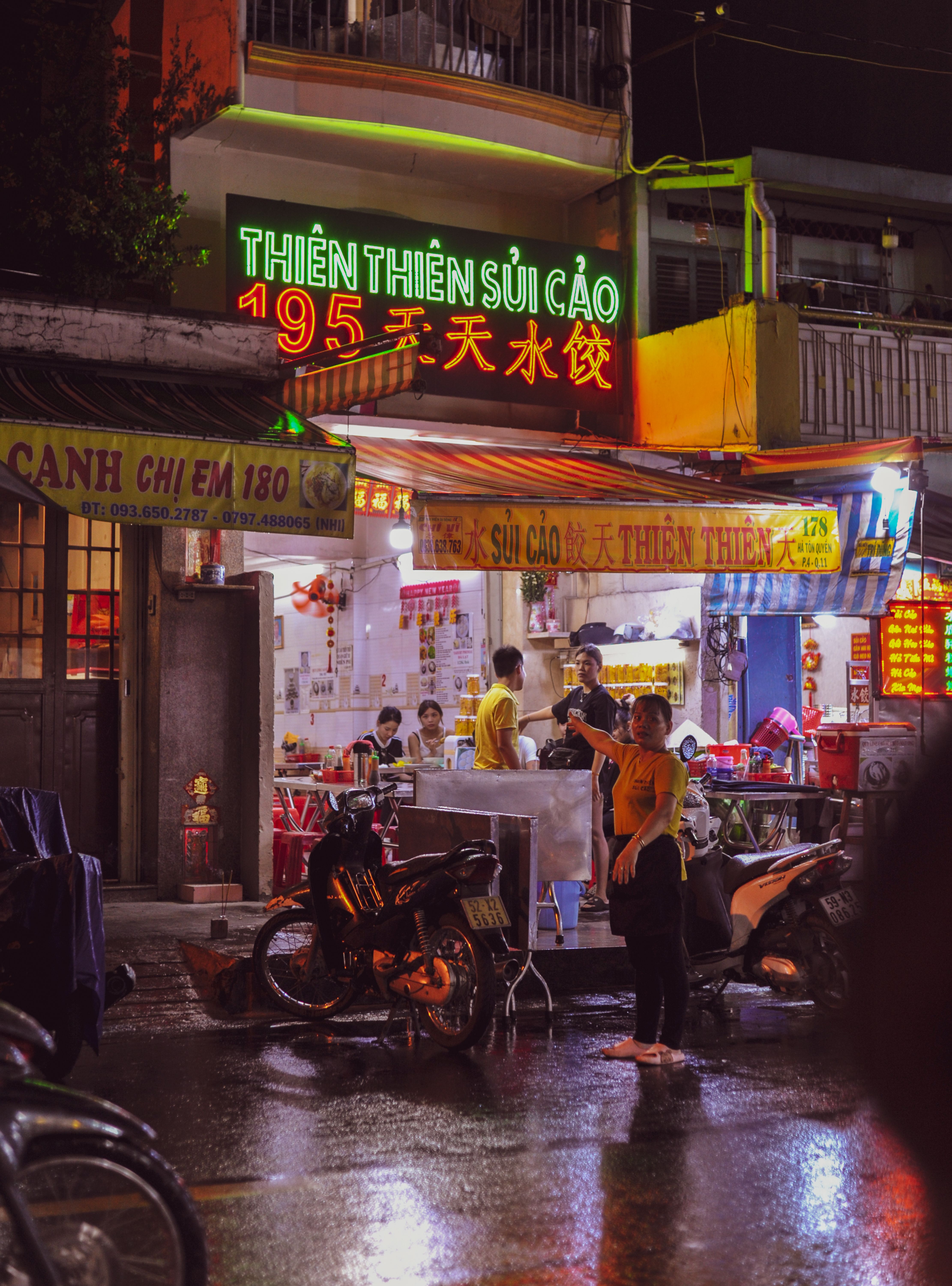 Illuminated Cafe at Night · Free Stock Photo