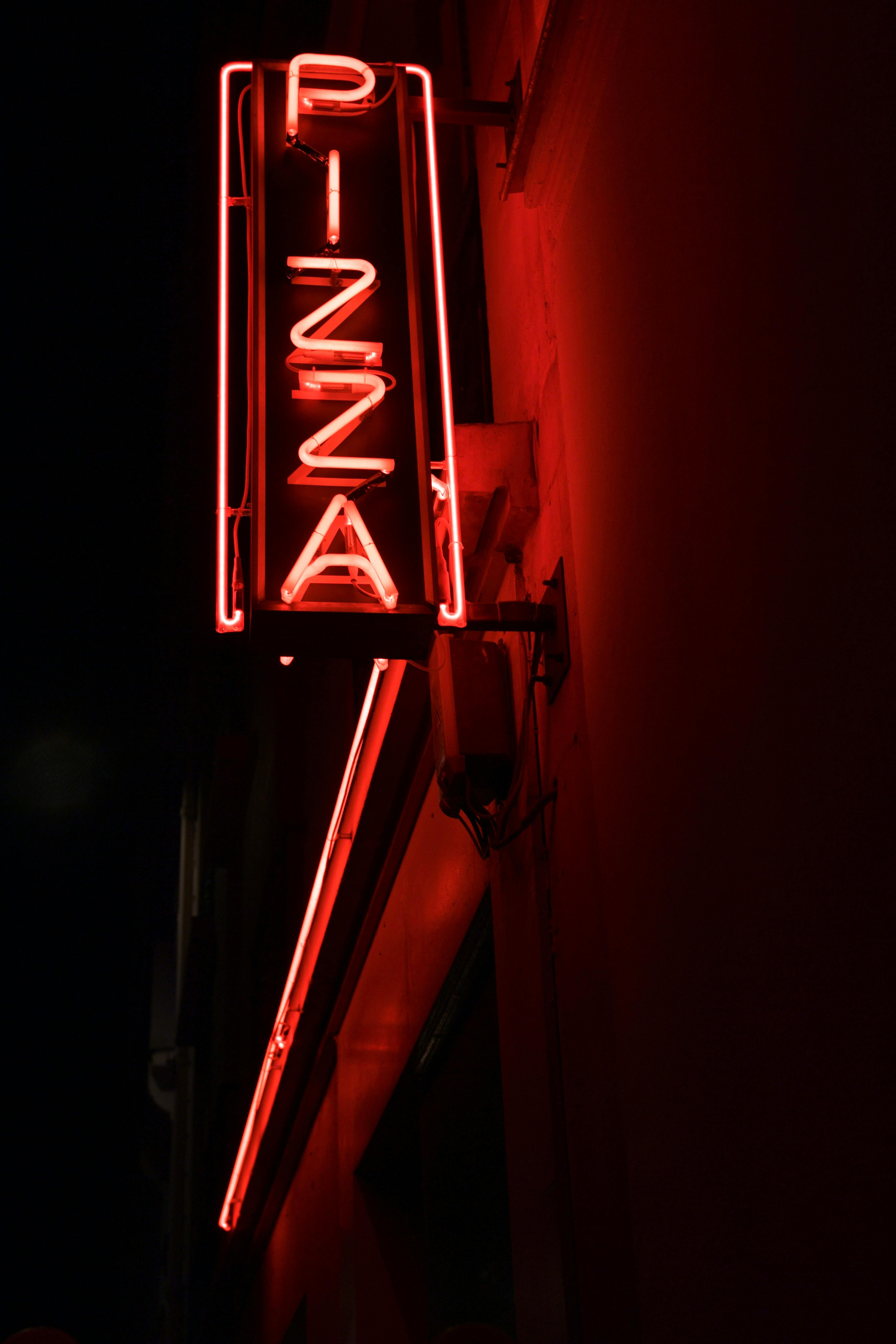 Blue Pizza Neon Signage Turned-on · Free Stock Photo
