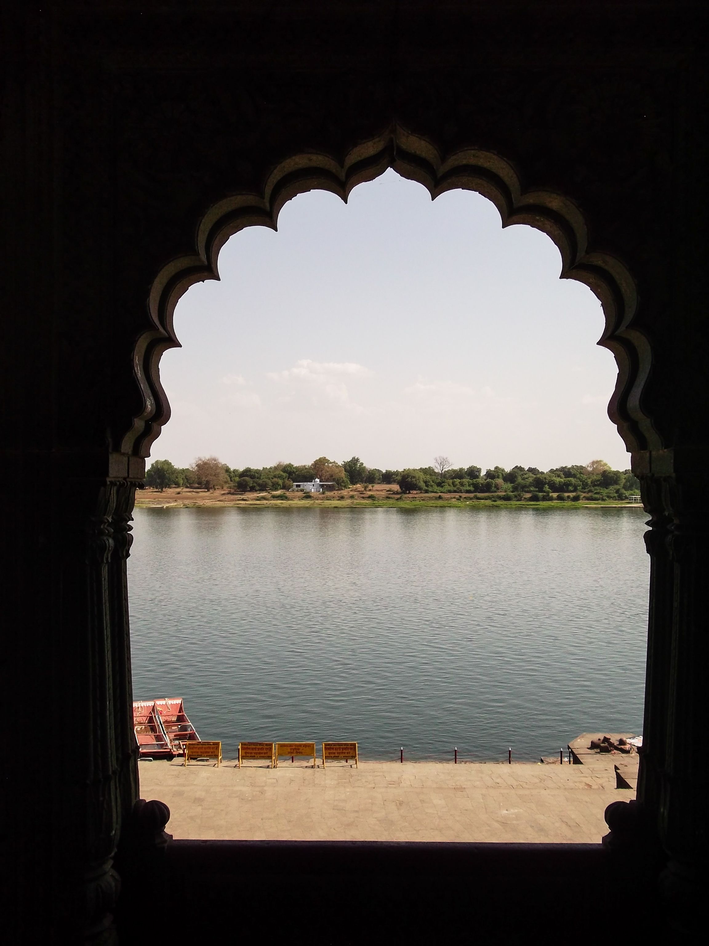 View of a Lake from a Window of Ahilya Devi Maheshwar Fort · Free Stock ...