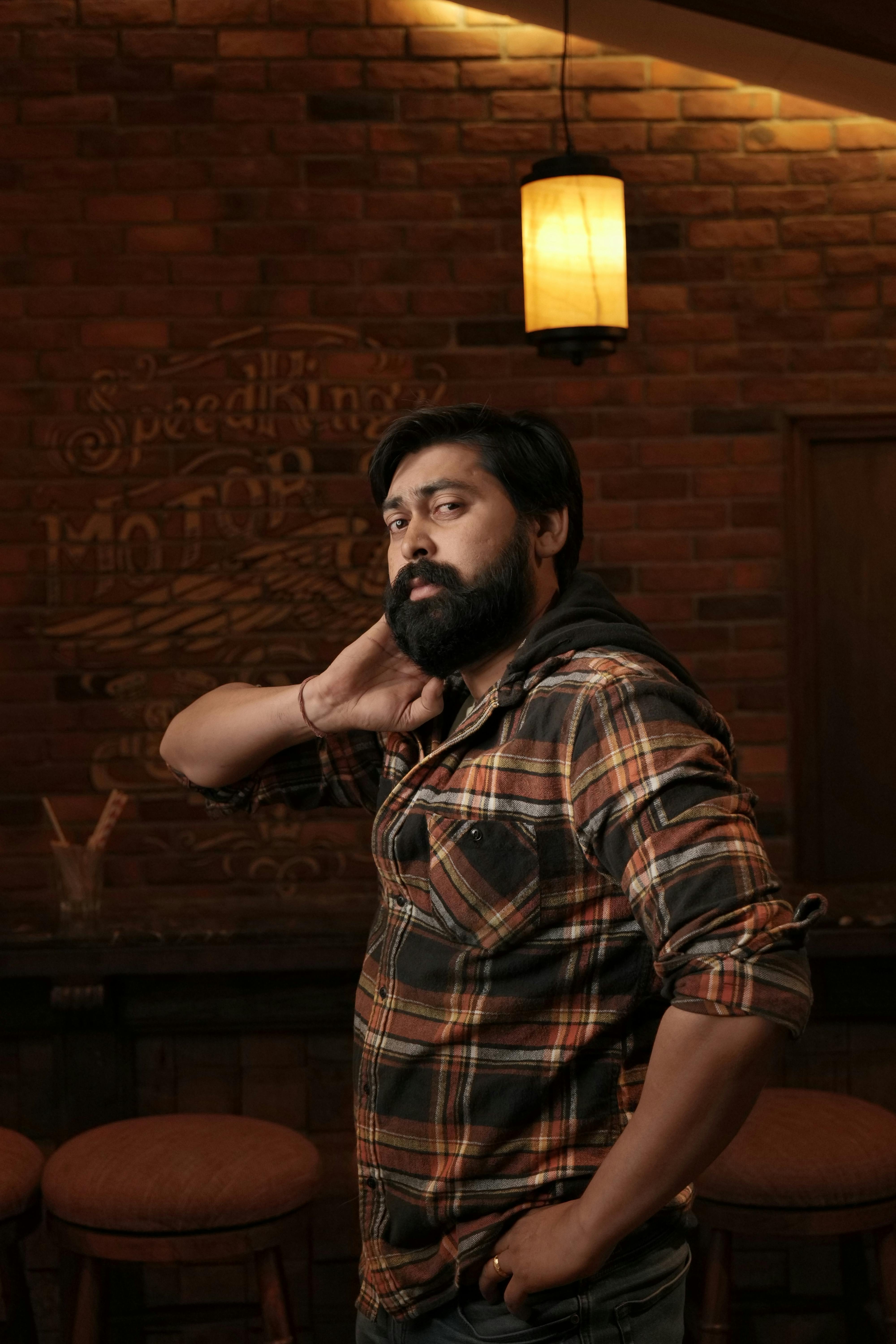 Indian Rowdy man in beard look · Free Stock Photo