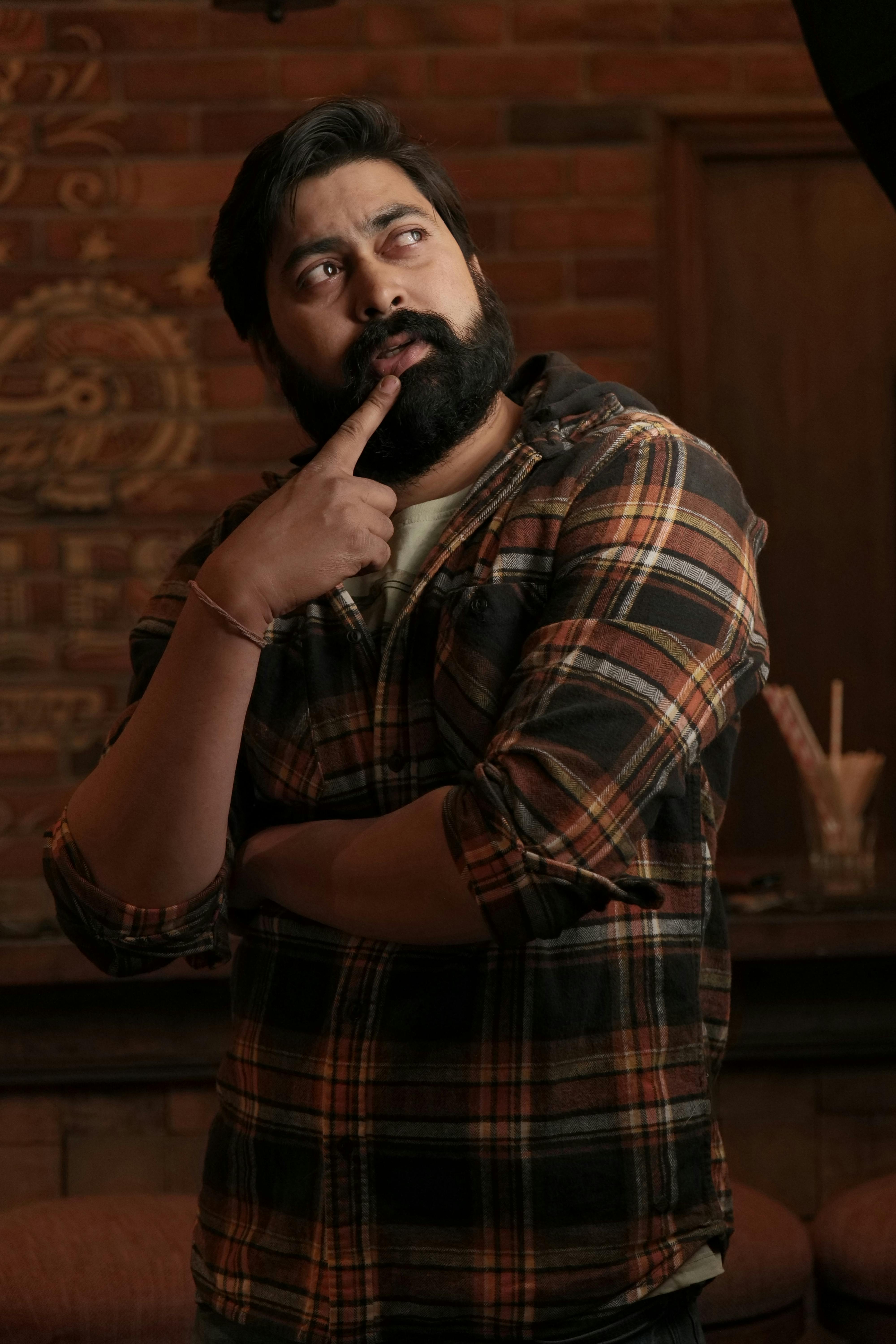 Indian Rowdy man in beard look · Free Stock Photo