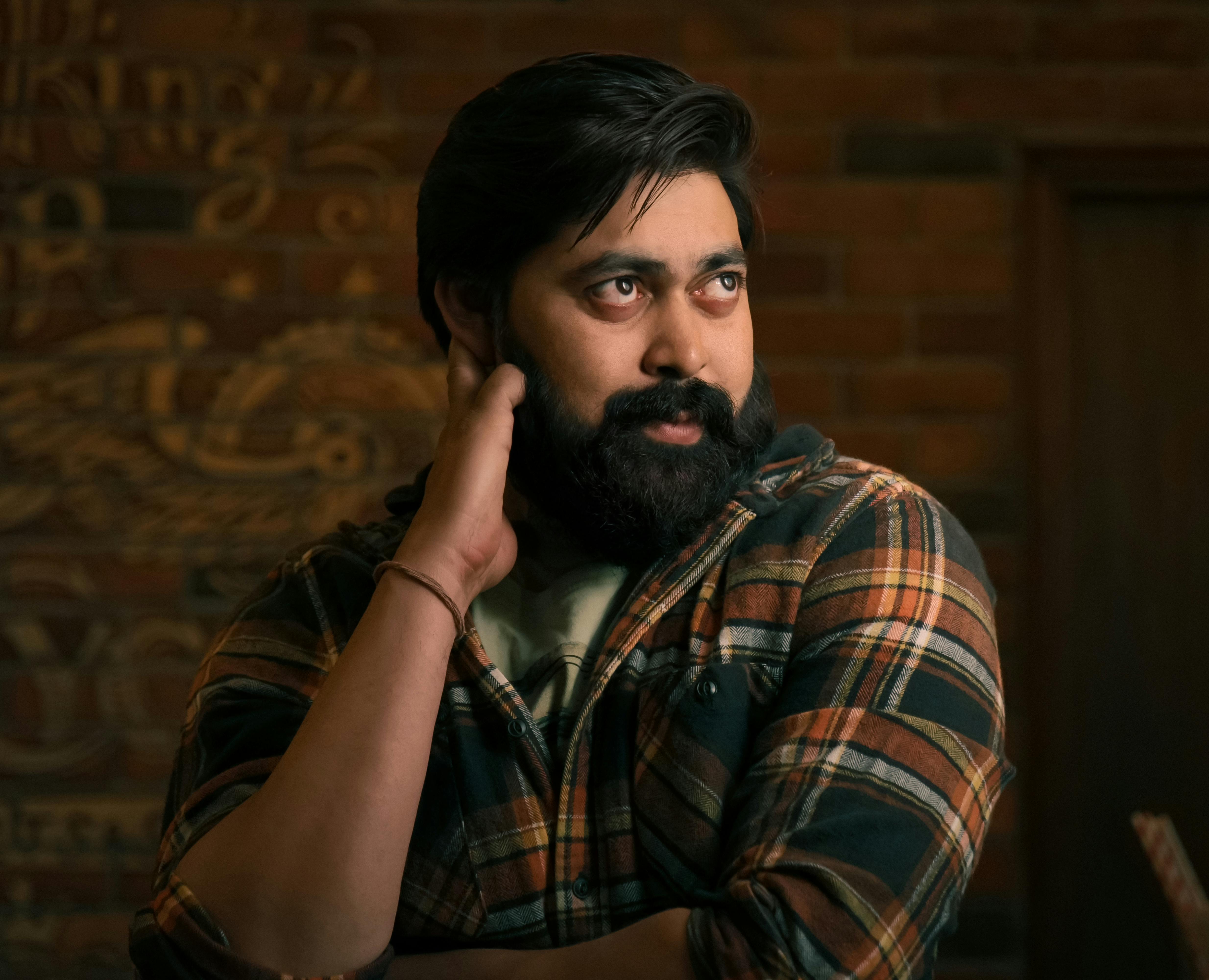 Indian Rowdy man in beard look · Free Stock Photo