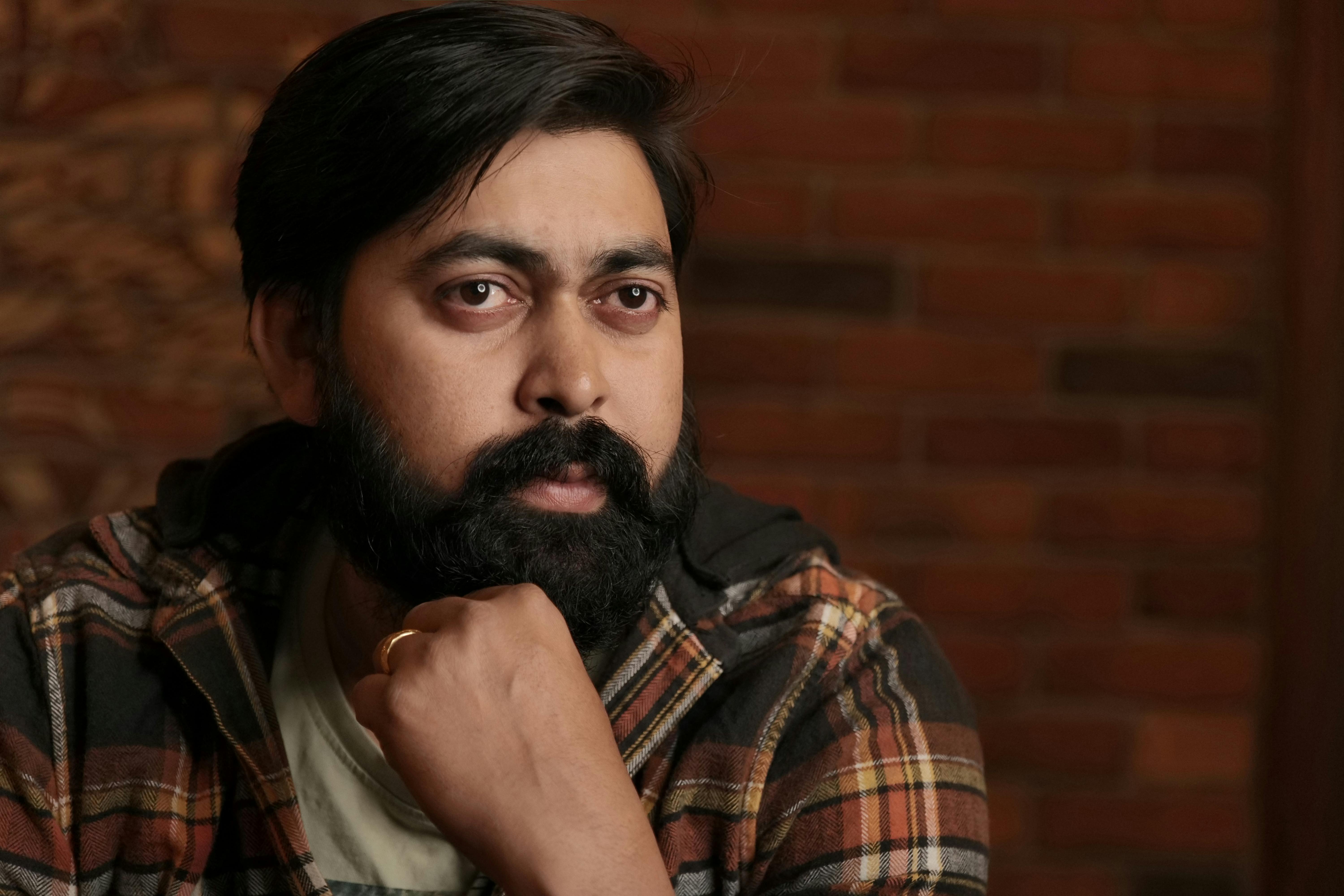 Indian Rowdy man in beard look · Free Stock Photo