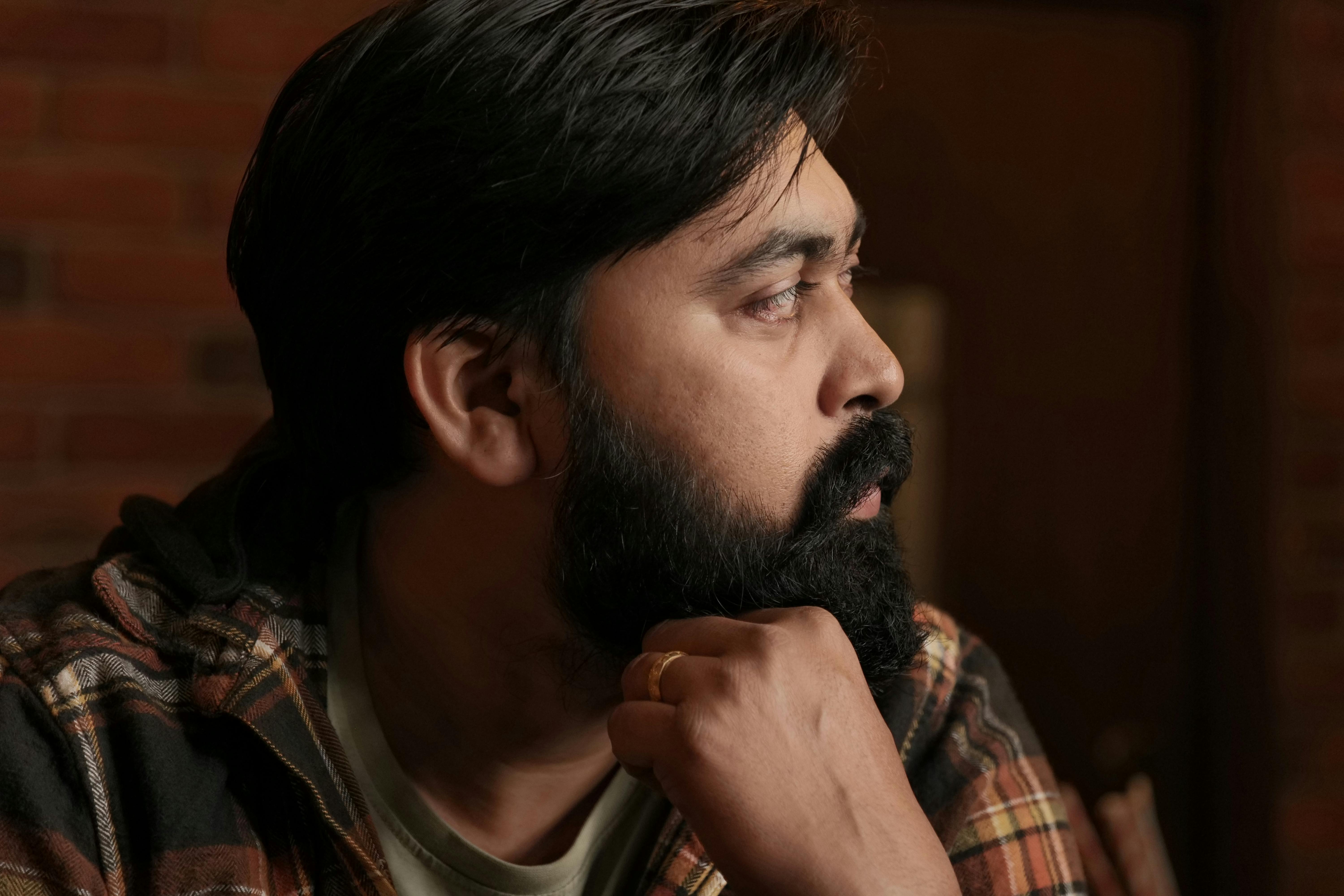 Indian Rowdy man in beard look · Free Stock Photo