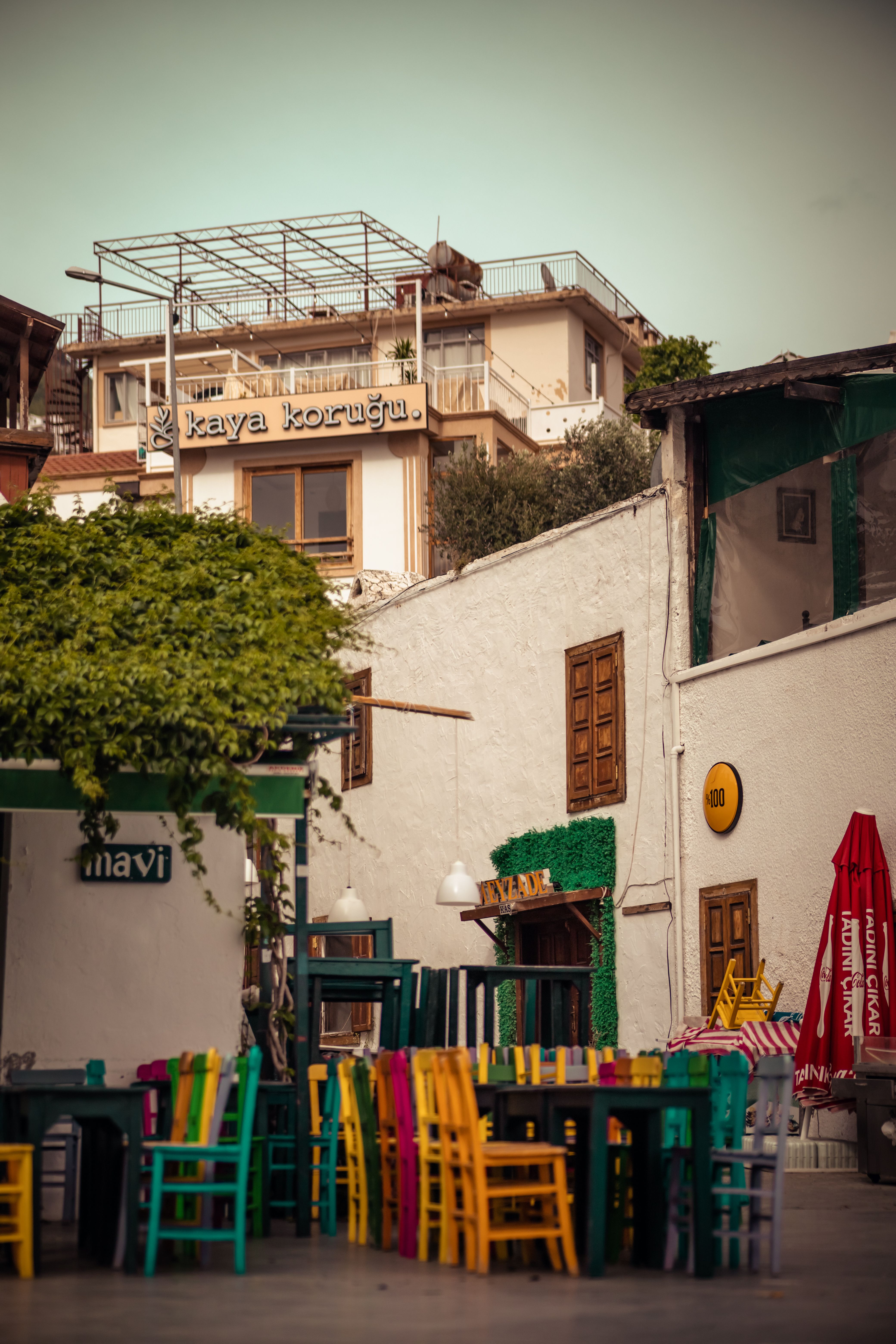 Charming Red Cafe Corner in Istanbul · Free Stock Photo